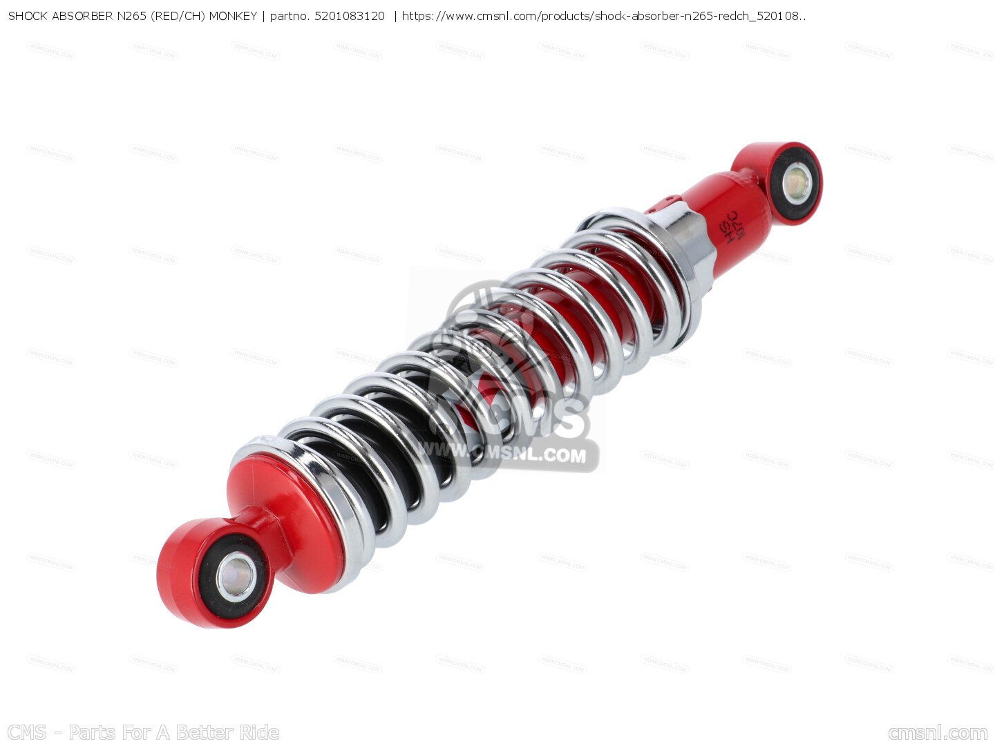5201083120: SHOCK ABSORBER N265 (RED/CH) MONKEY Kitaco - buy the 520-1083120 at CMSNL