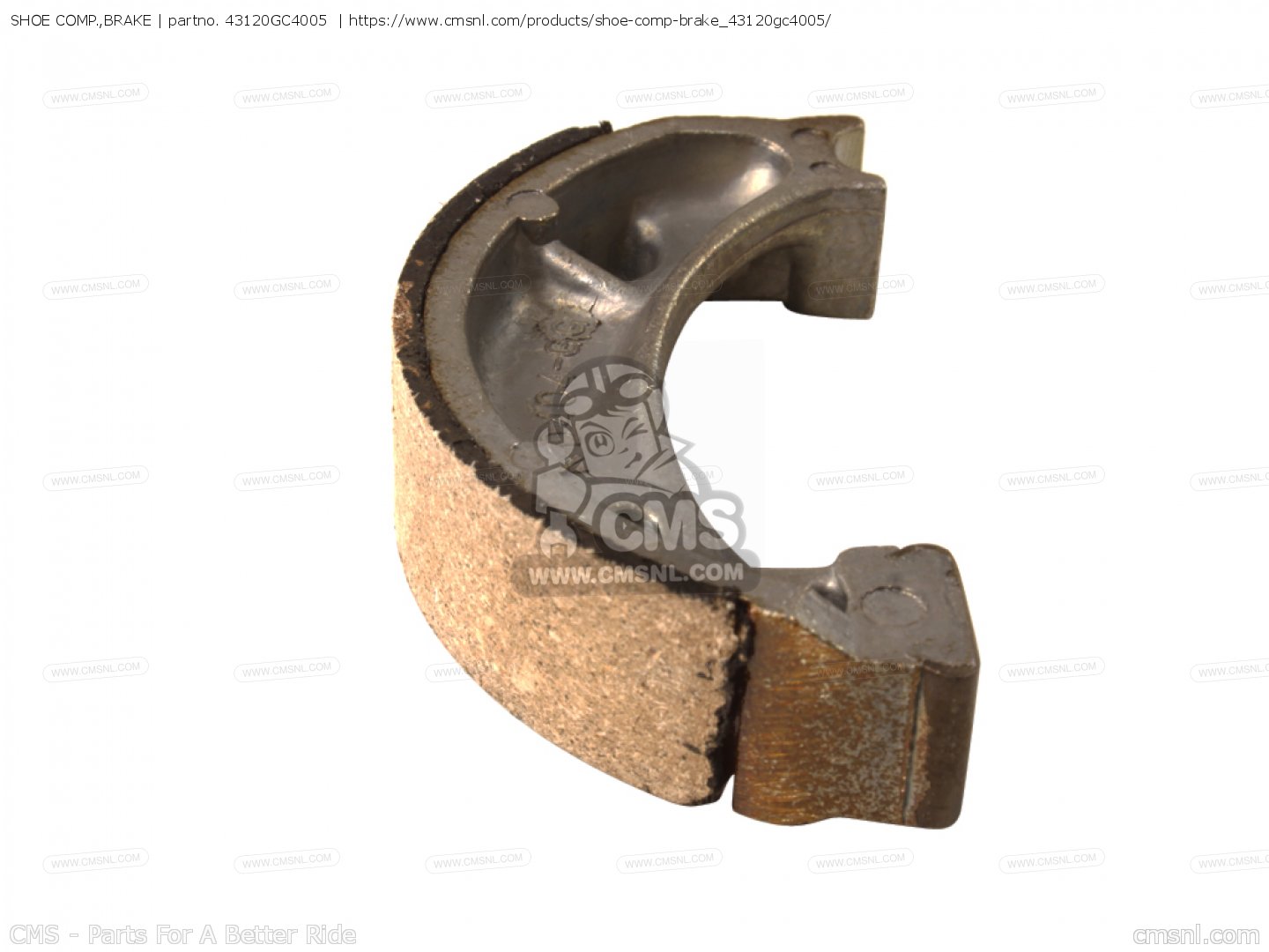 SHOE COMP.,BRAKE (MCA) for CR50R 1983 (D) - order at CMSNL