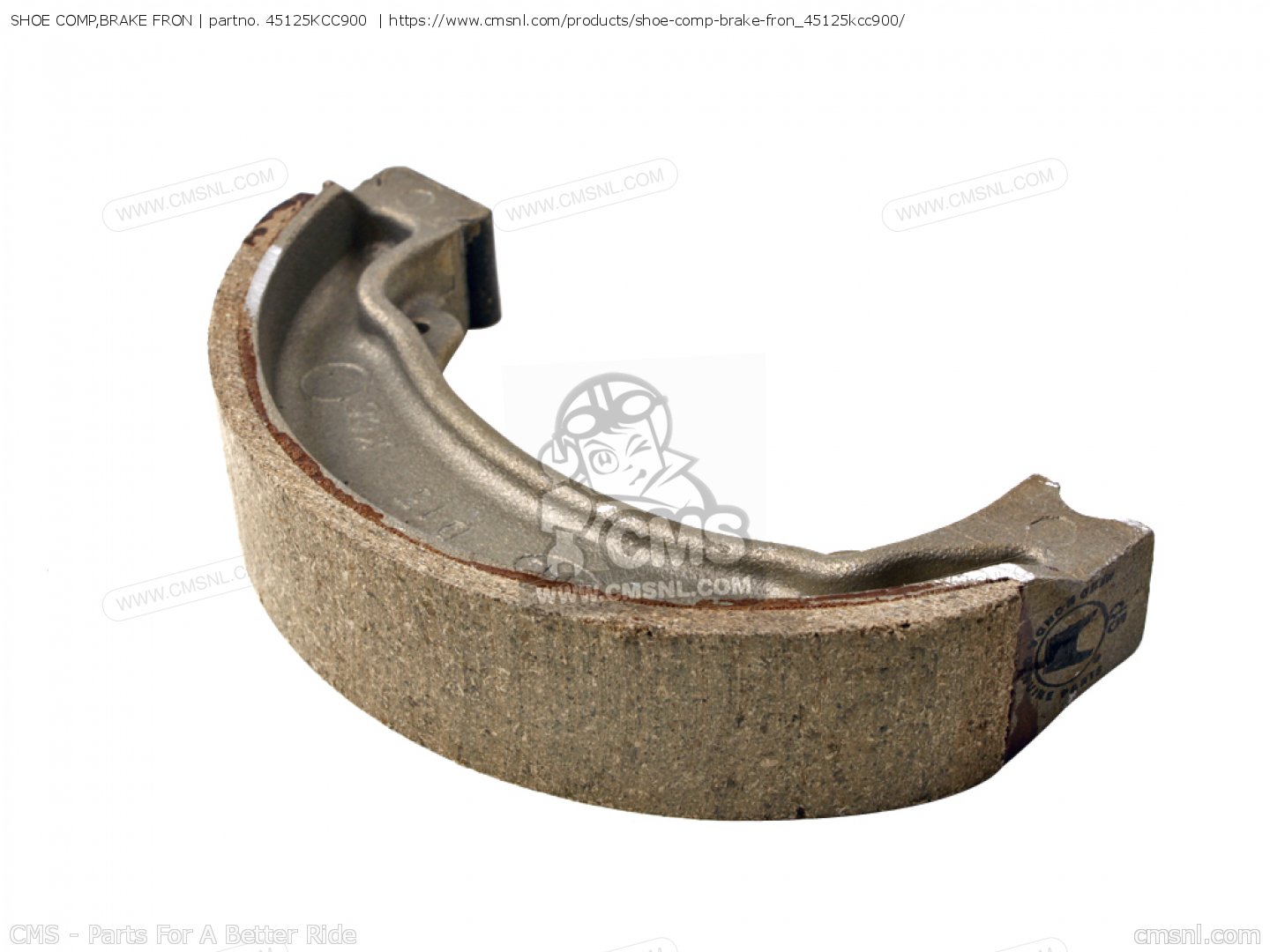 45125KCC900: SHOE COMP,BRAKE FRON (MCA) Honda - buy the 45125-KCC-900 ...