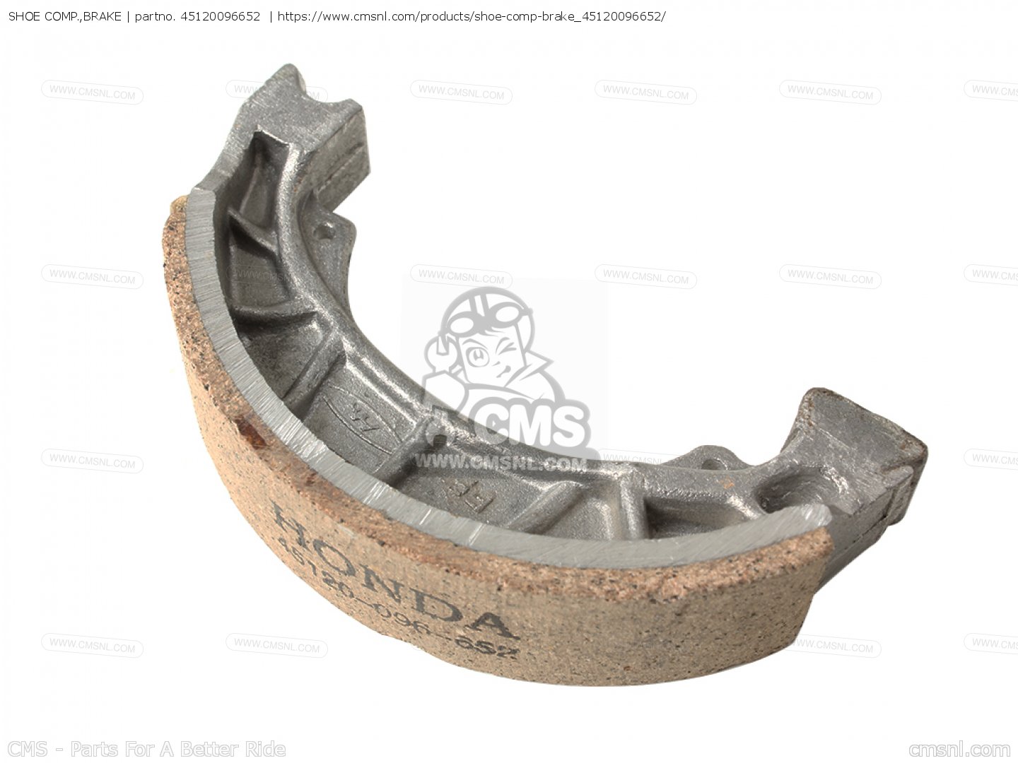 45120096652 : SHOE COMP.,BRAKE (NAS) Honda - acheter le 45120-096-652 à ...