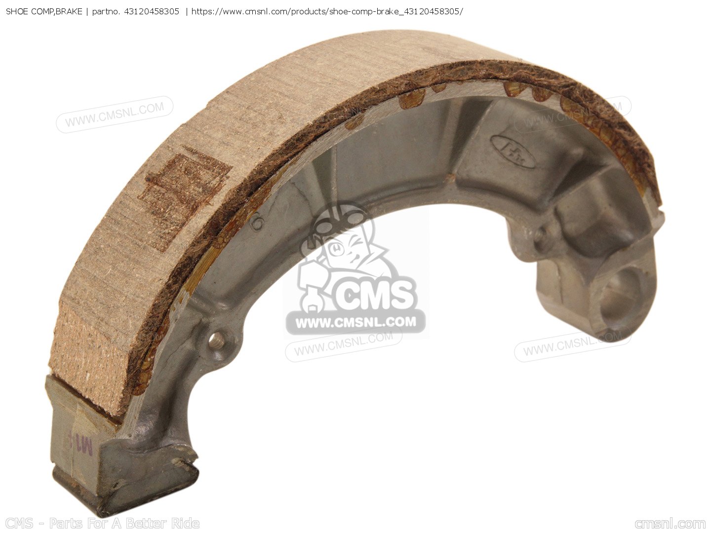 43120458305: SHOE COMP,BRAKE Honda - buy the 43120-458-305 at CMSNL