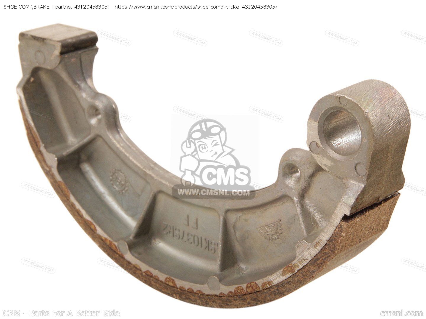 43120458305: SHOE COMP,BRAKE Honda - buy the 43120-458-305 at CMSNL