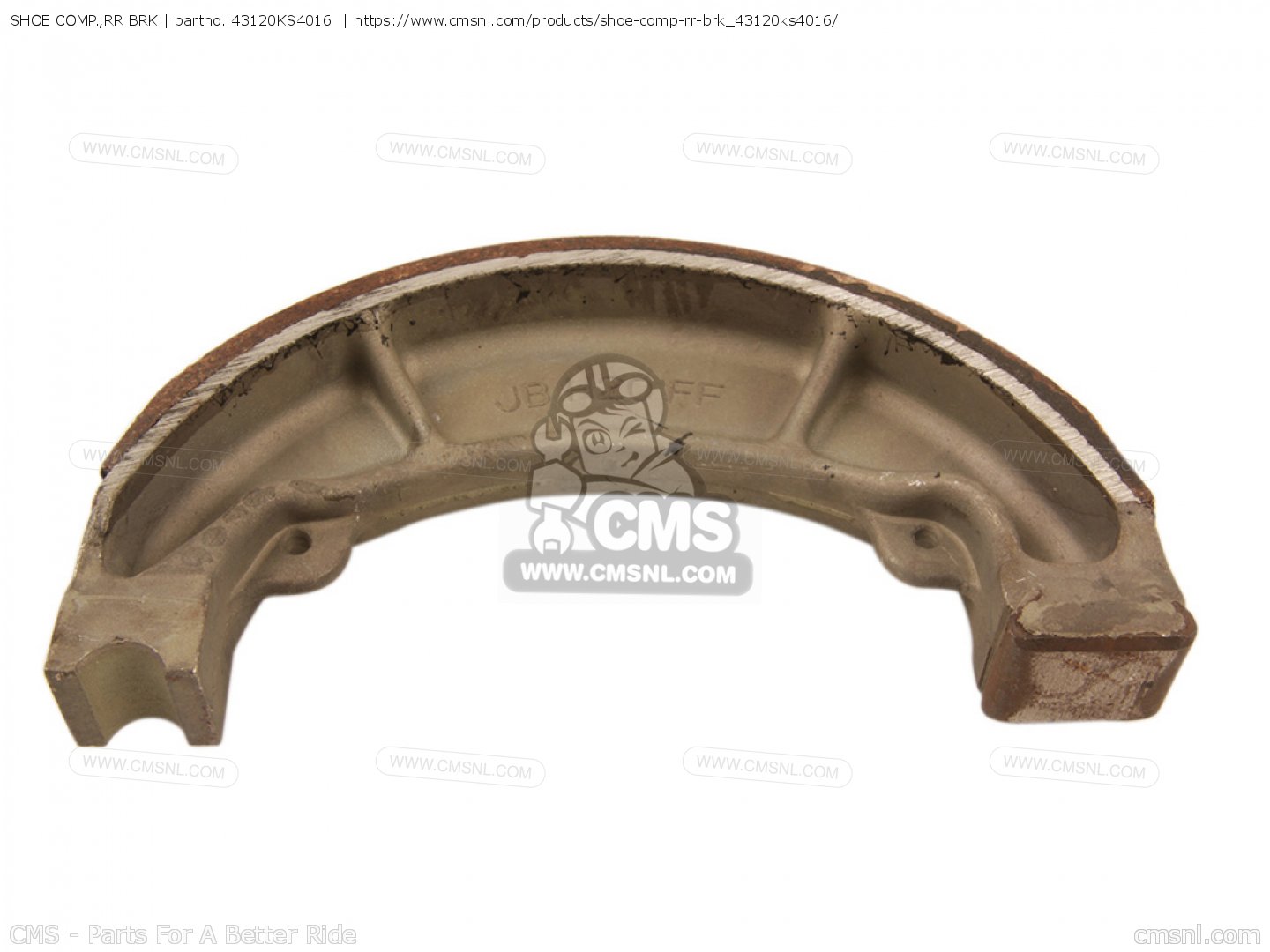 43120KS4016: SHOE COMP.,RR BRK (MCA) Honda - buy the 43120-KS4-016 at CMSNL