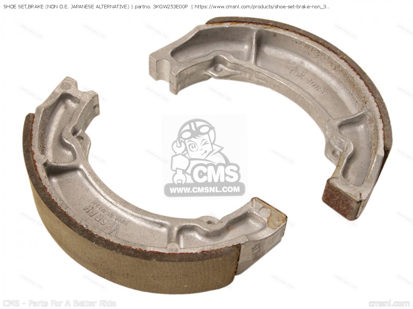 SHOE SET,BRAKE (NAS) (NON O.E. JAPANESE ALTERNATIVE) for Yamaha - order ...