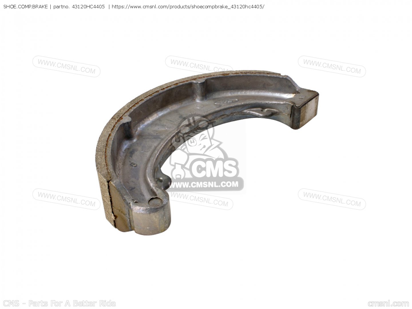 43120HC4405: SHOE.COMP.BRAKE (NAS) Honda - buy the 43120-HC4-405 at CMSNL