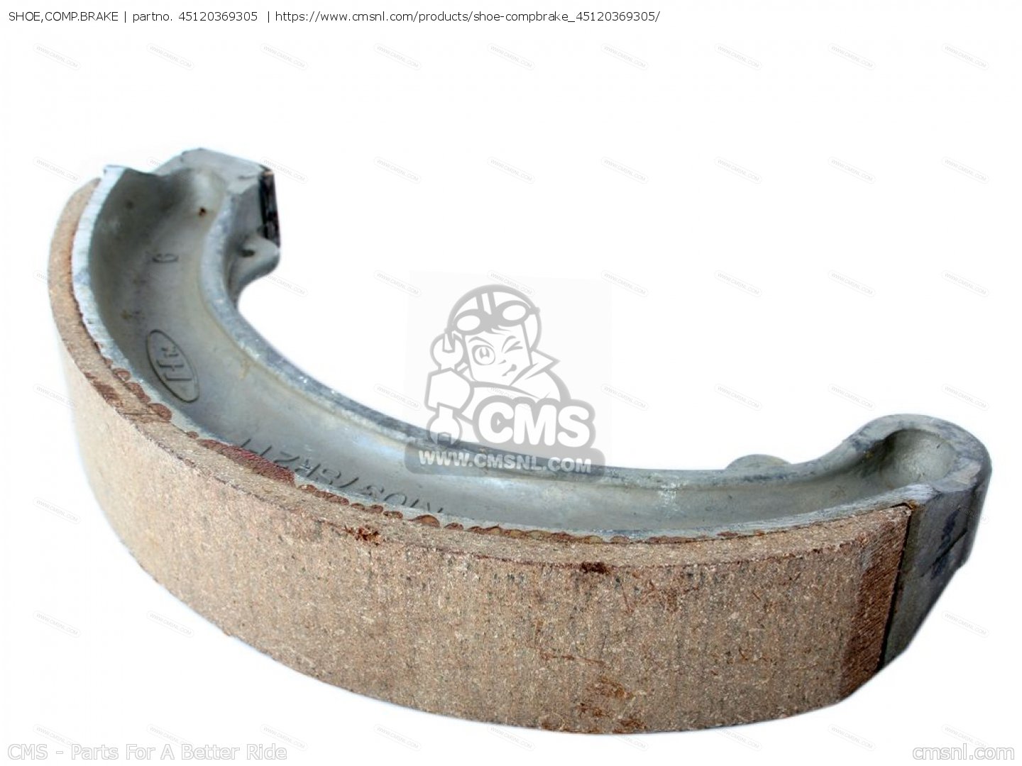 45120369305: SHOE,COMP.BRAKE (NAS) Honda - buy the 45120-369-305 at CMSNL