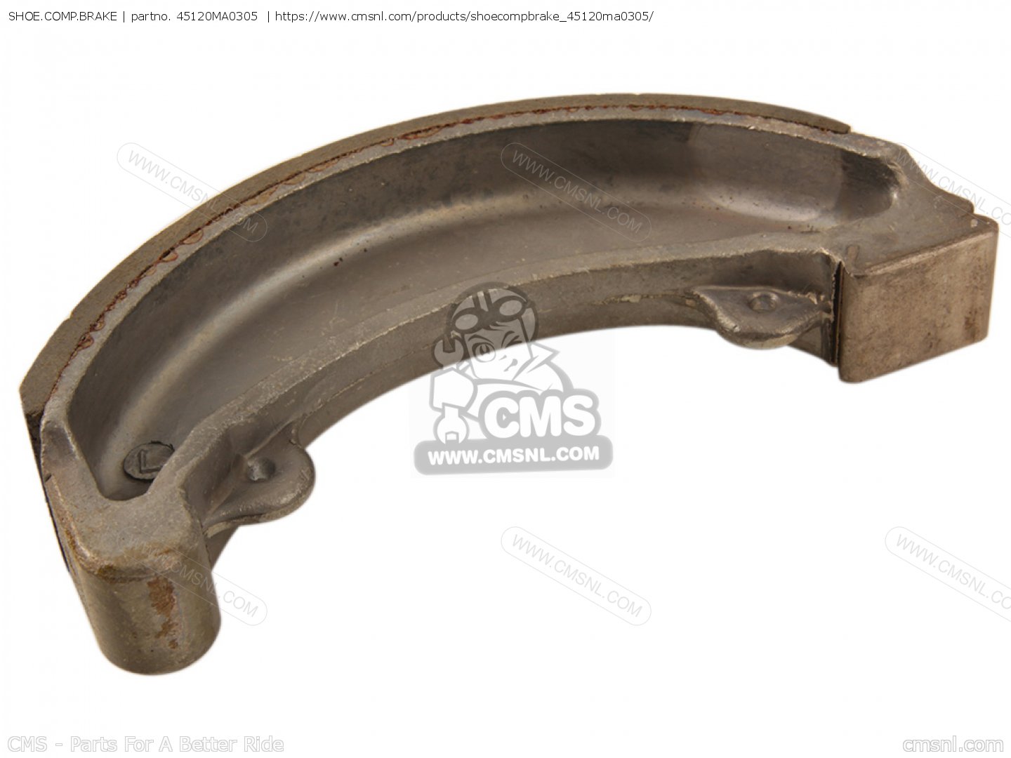 45120MA0305: SHOE.COMP.BRAKE (NAS) Honda - buy the 45120-MA0-305 at CMSNL