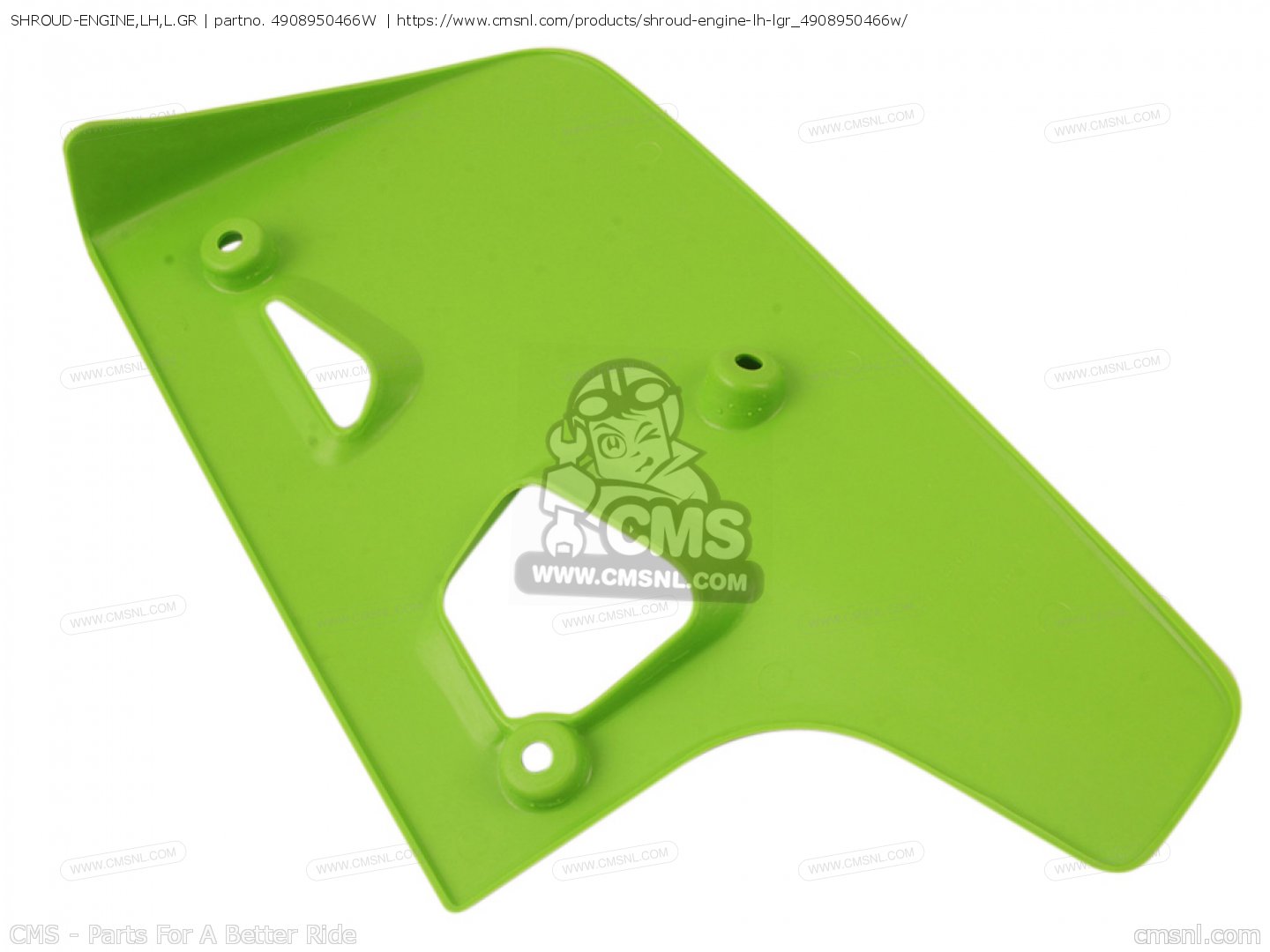 4908950466W: Shroud-engine,lh,l.gr Kawasaki - buy the 49089-5046-6W at ...