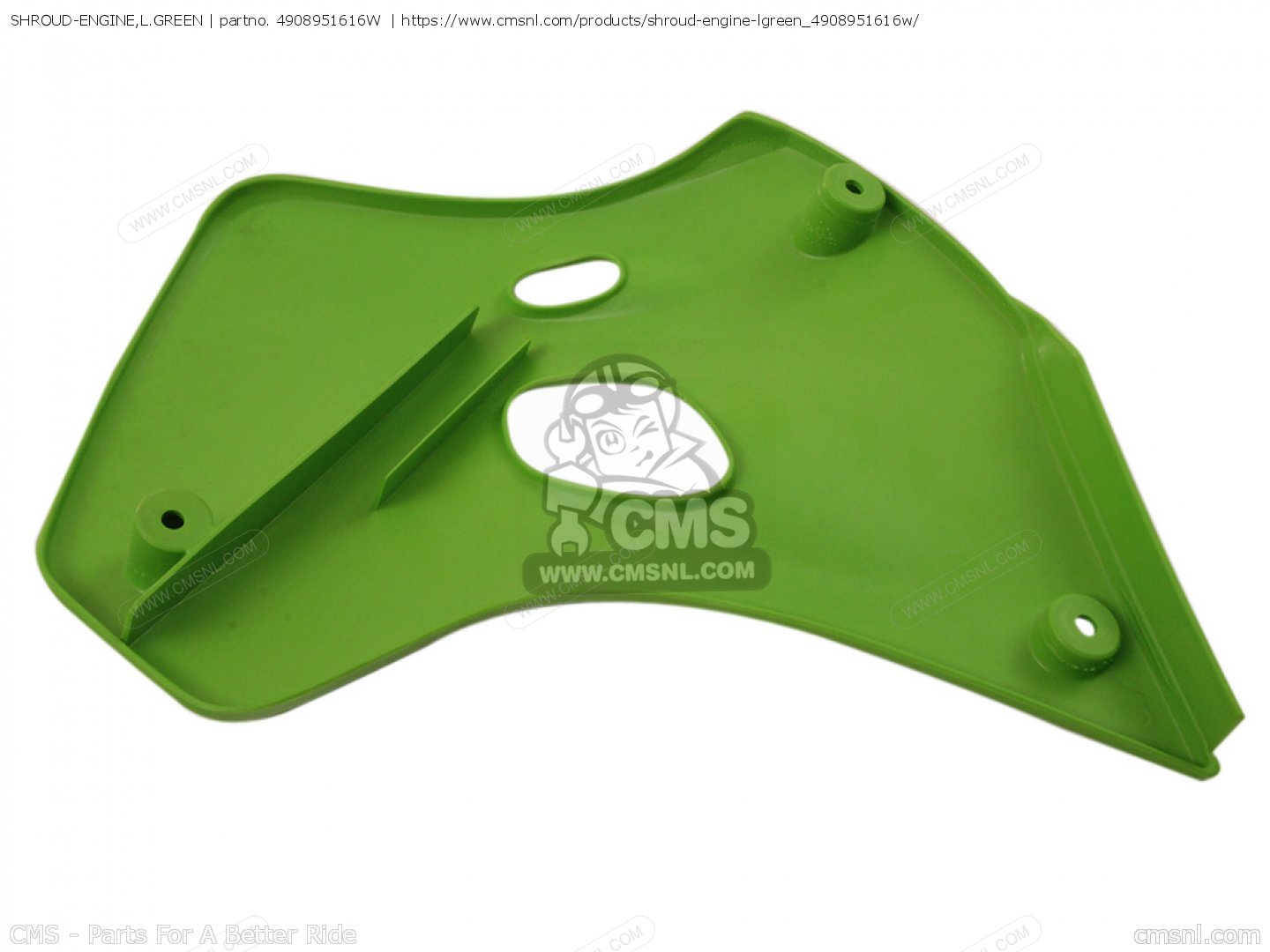 4908951616W: Shroud-engine,rh,l.gr Kawasaki - buy the 49089-5161-6W at ...