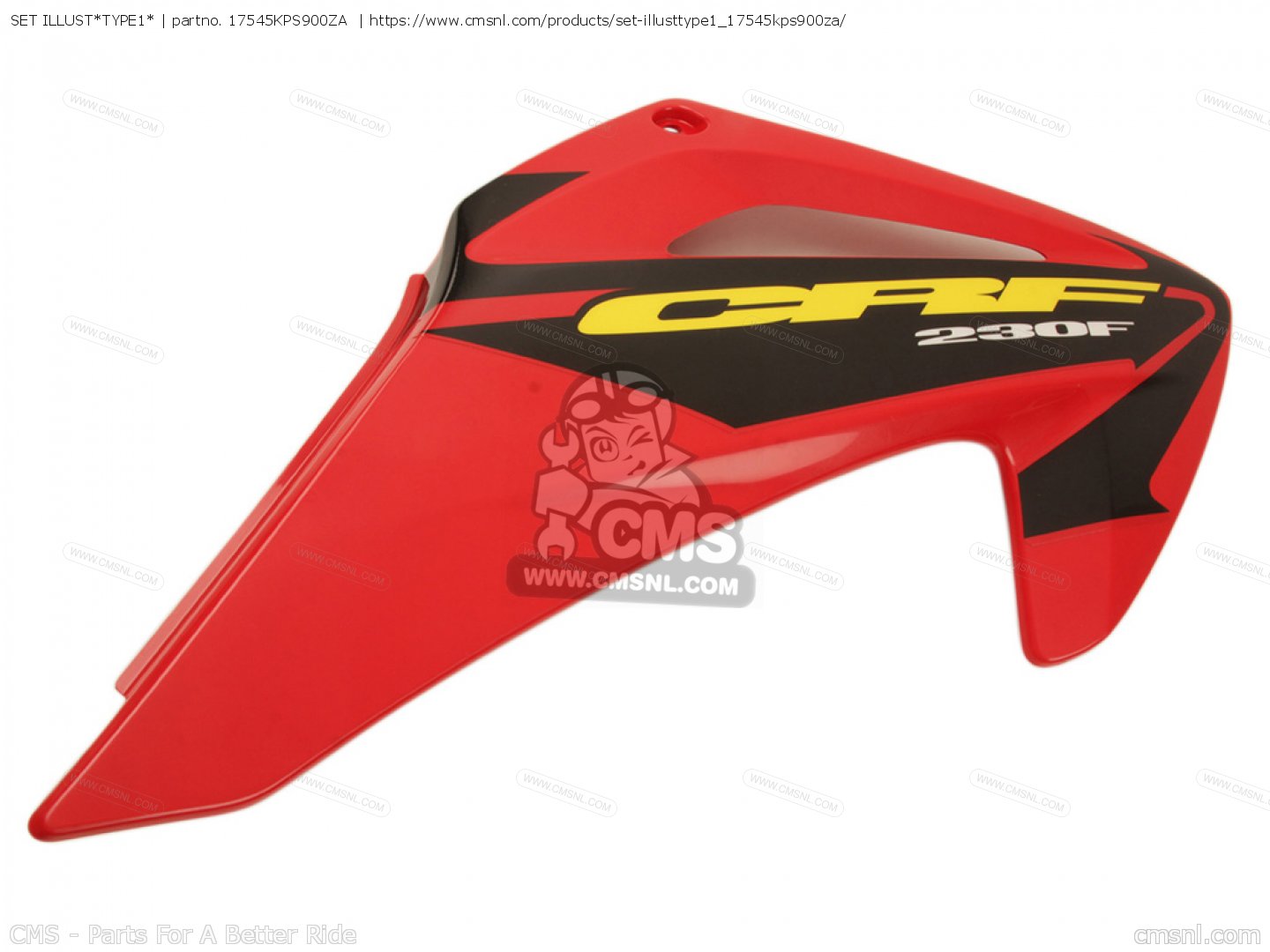 17545KPS900ZA: SHROUD SET, R. TANK Honda - buy the 17545-KPS-900ZA at CMSNL