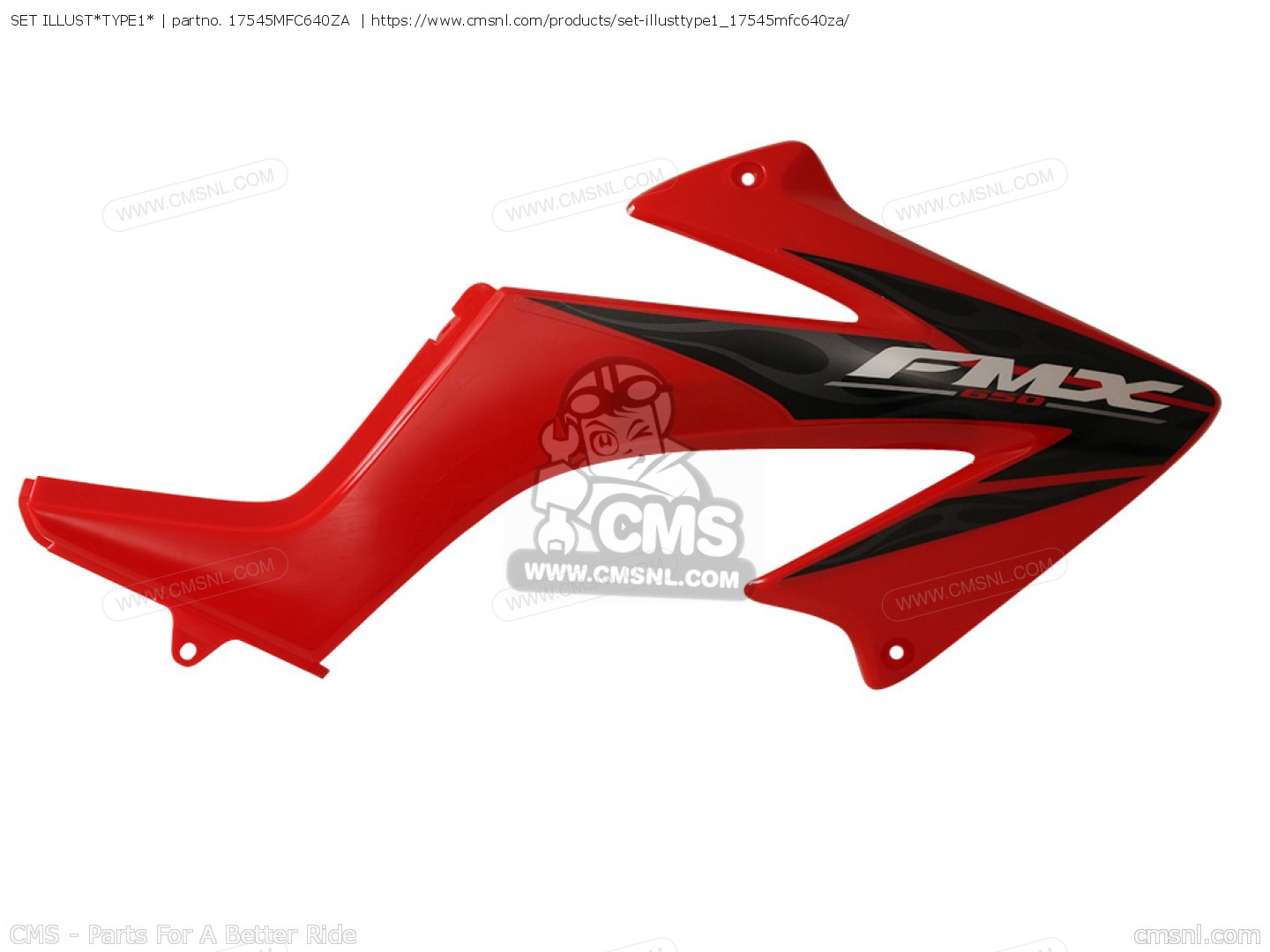 17545MFC640ZA: SHROUD SET, R. (WL) Honda - buy the 17545-MFC-640ZA at CMSNL