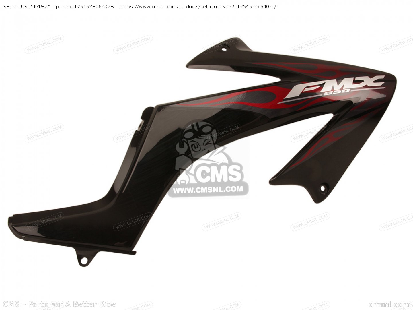17545MFC640ZB: SHROUD SET, R. (WL) Honda - buy the 17545-MFC-640ZB at CMSNL