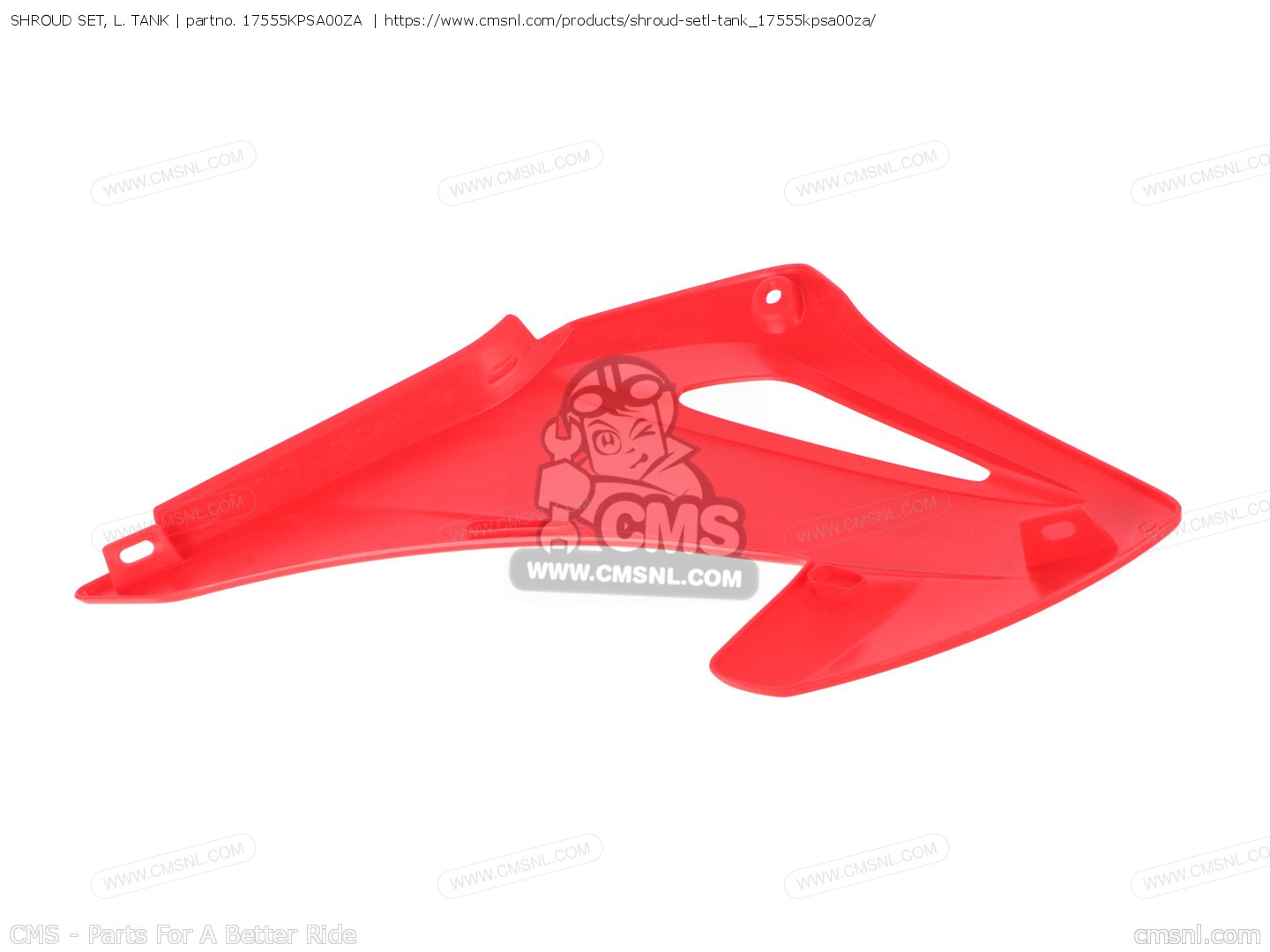 17555KPSA00ZA: Shroud Set, L. Tank Honda - buy the 17555-KPS-A00ZA at CMSNL