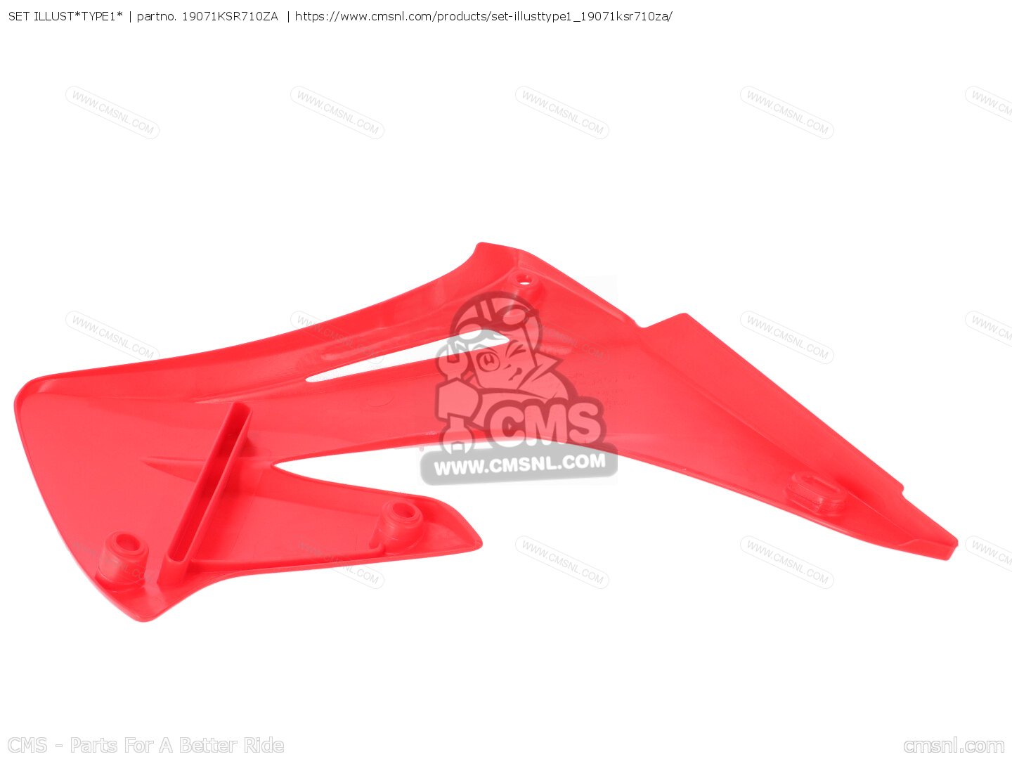 19071KSR710ZA: Shroud Set, R. Radia Honda - buy the 19071-KSR-710ZA at ...