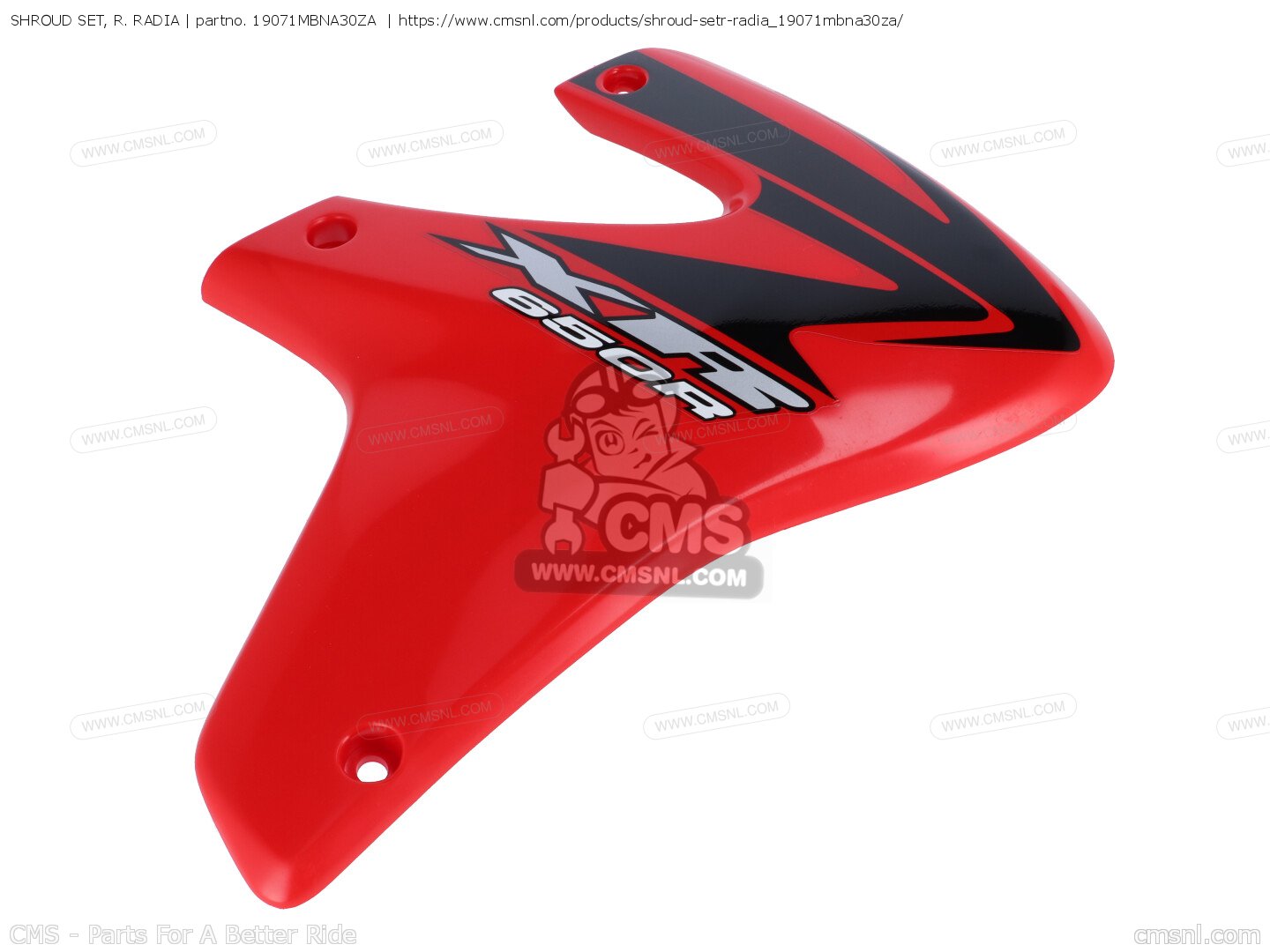 SHROUD SET, R. RADIA for XR650R 2007 (7) EUROPEAN DIRECT SALES - order ...
