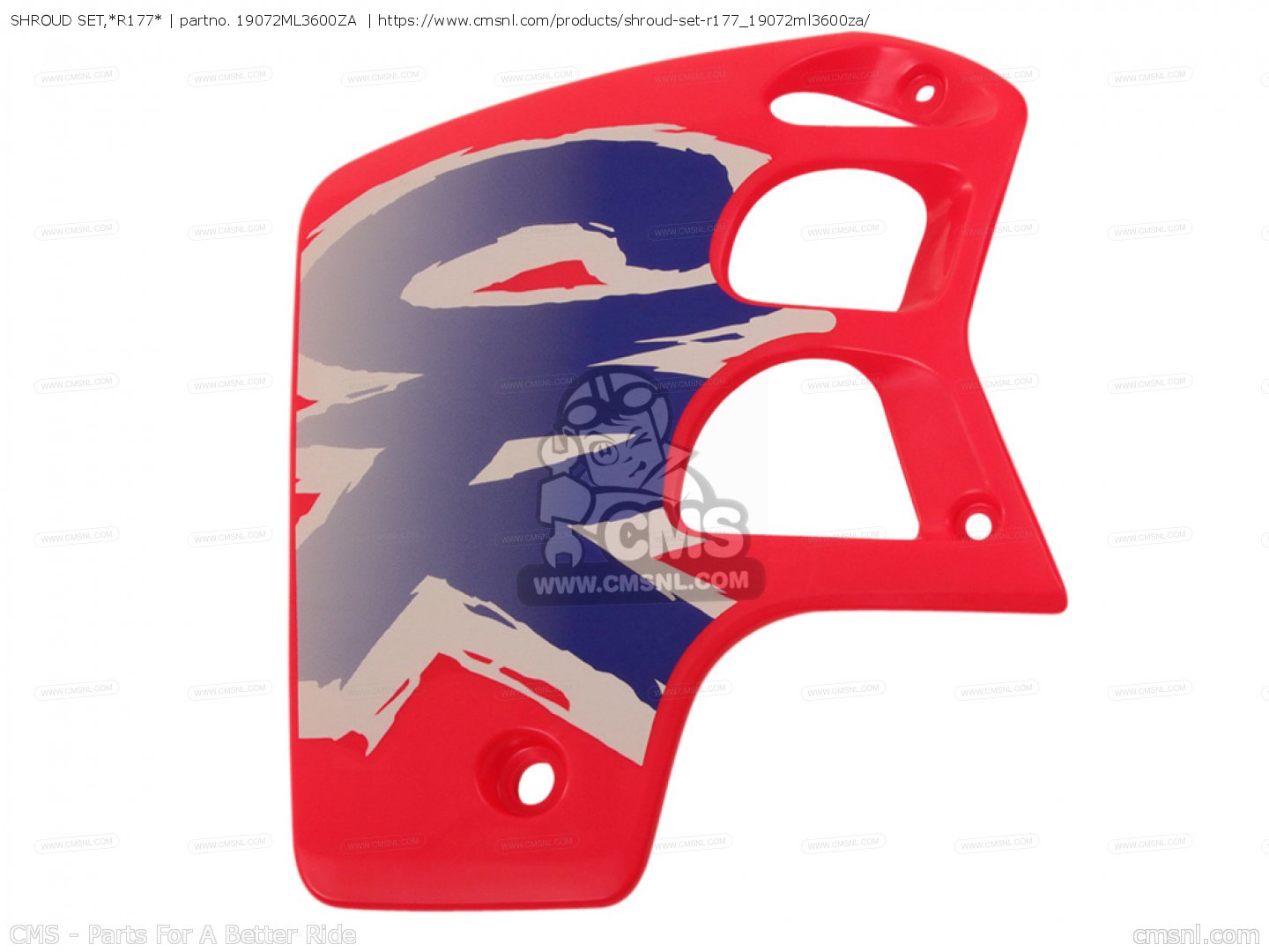 19072ML3600ZA: SHROUD SET,*R177* Honda - buy the 19072-ML3-600ZA at CMSNL