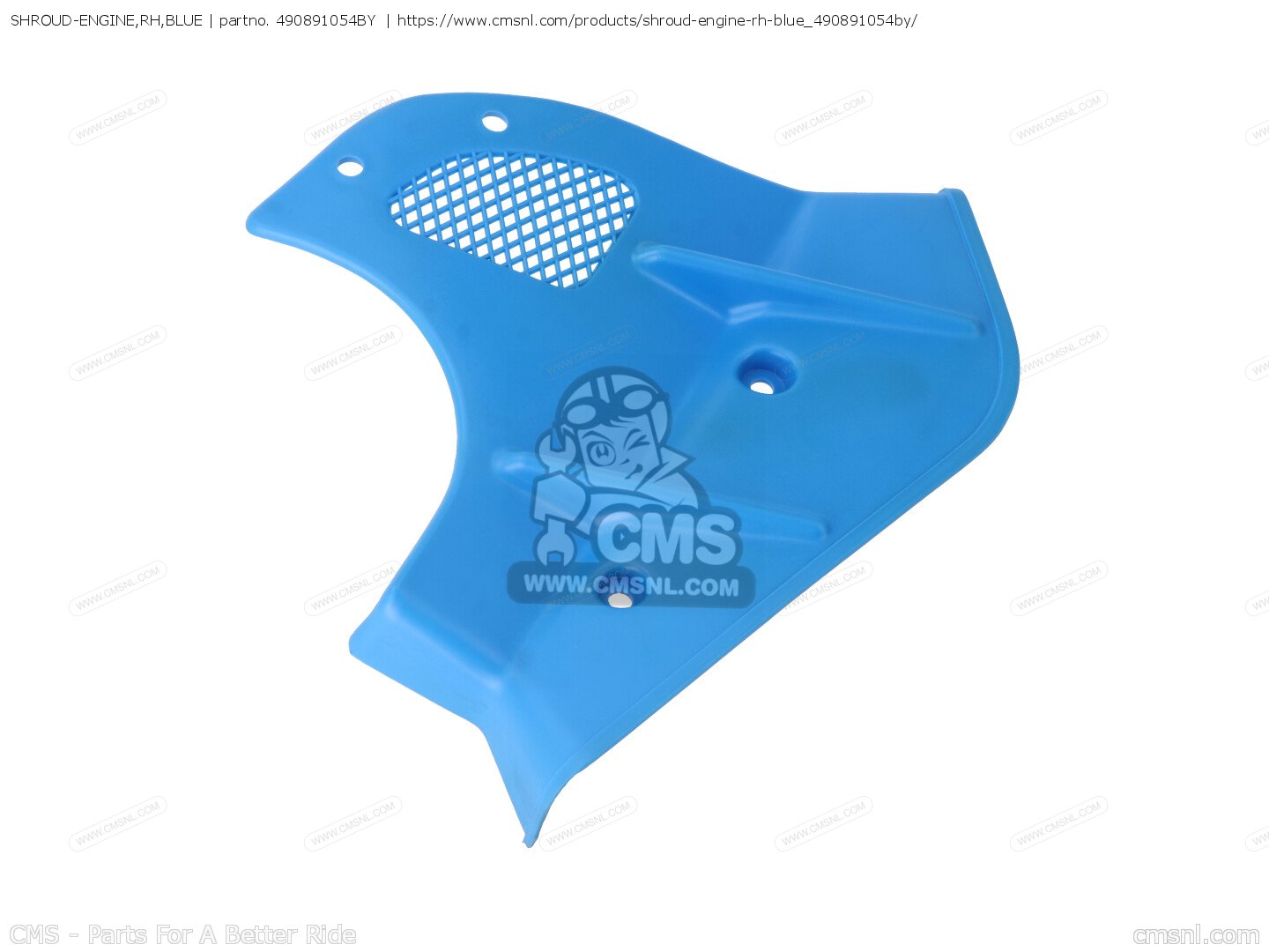 490891054BY: SHROUD-ENGINE,RH,BLUE Kawasaki - buy the 49089-1054-BY at ...