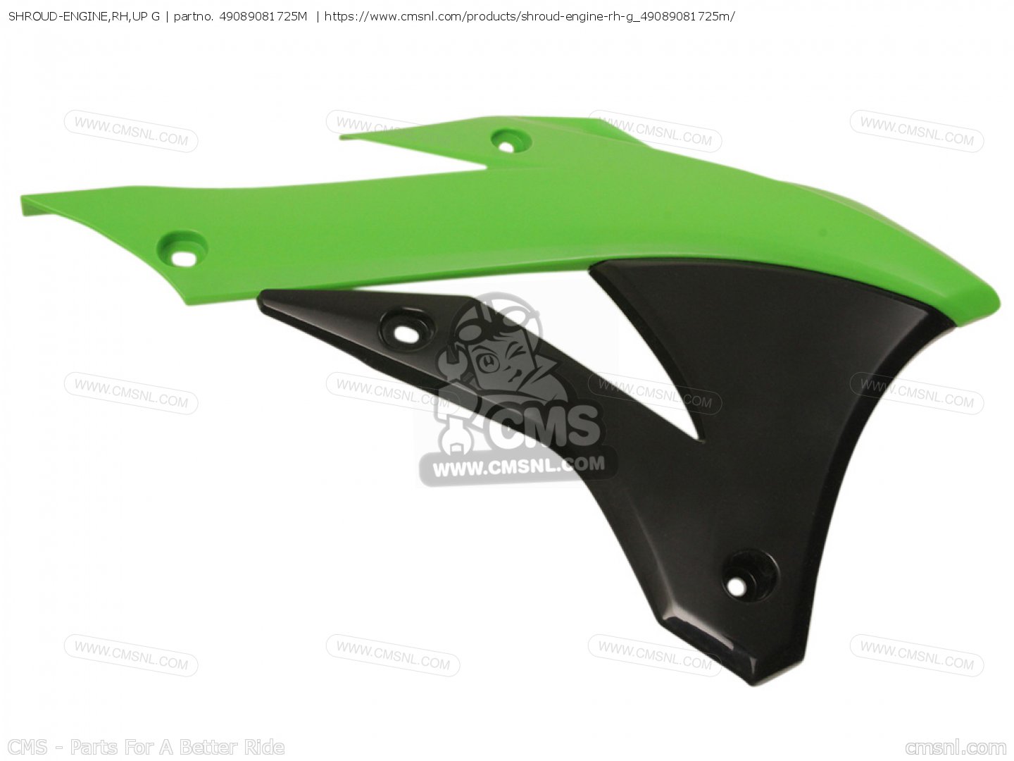 49089081725M: SHROUD-ENGINE,RH,UP G Kawasaki - buy the 49089-0817-25M ...