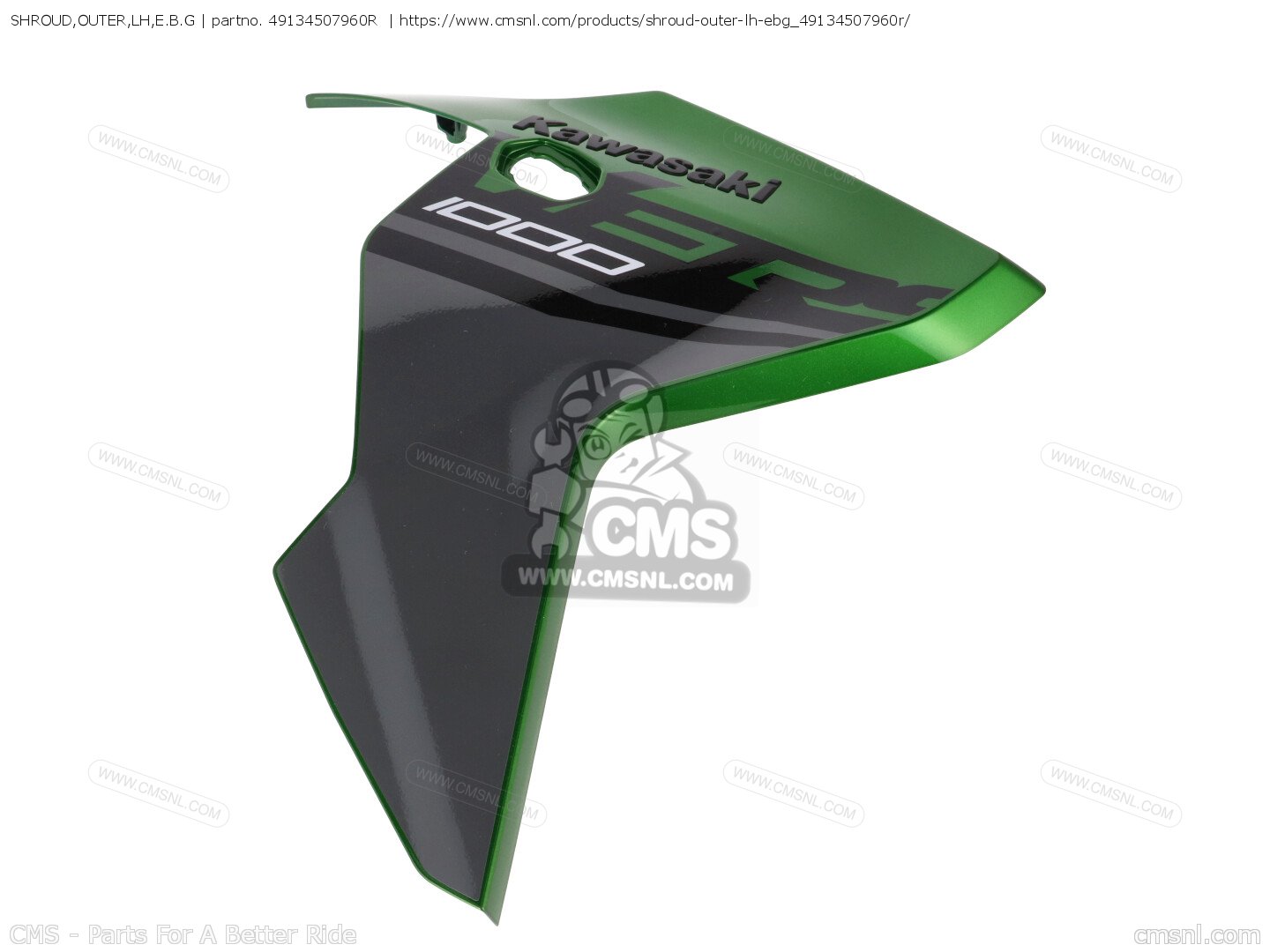 49134507960R: Shroud,outer,lh,e.b.g Kawasaki - buy the 49134-5079-60R ...