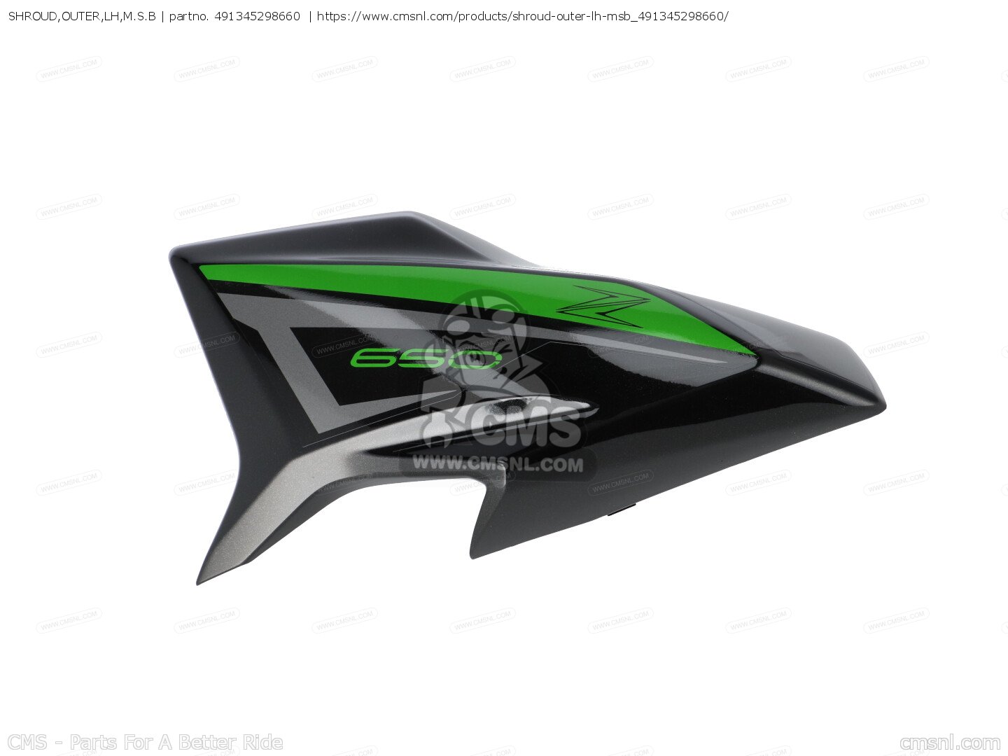 491345298660: Shroud,outer,lh,m.s.b Kawasaki - buy the 49134-5298-660 ...