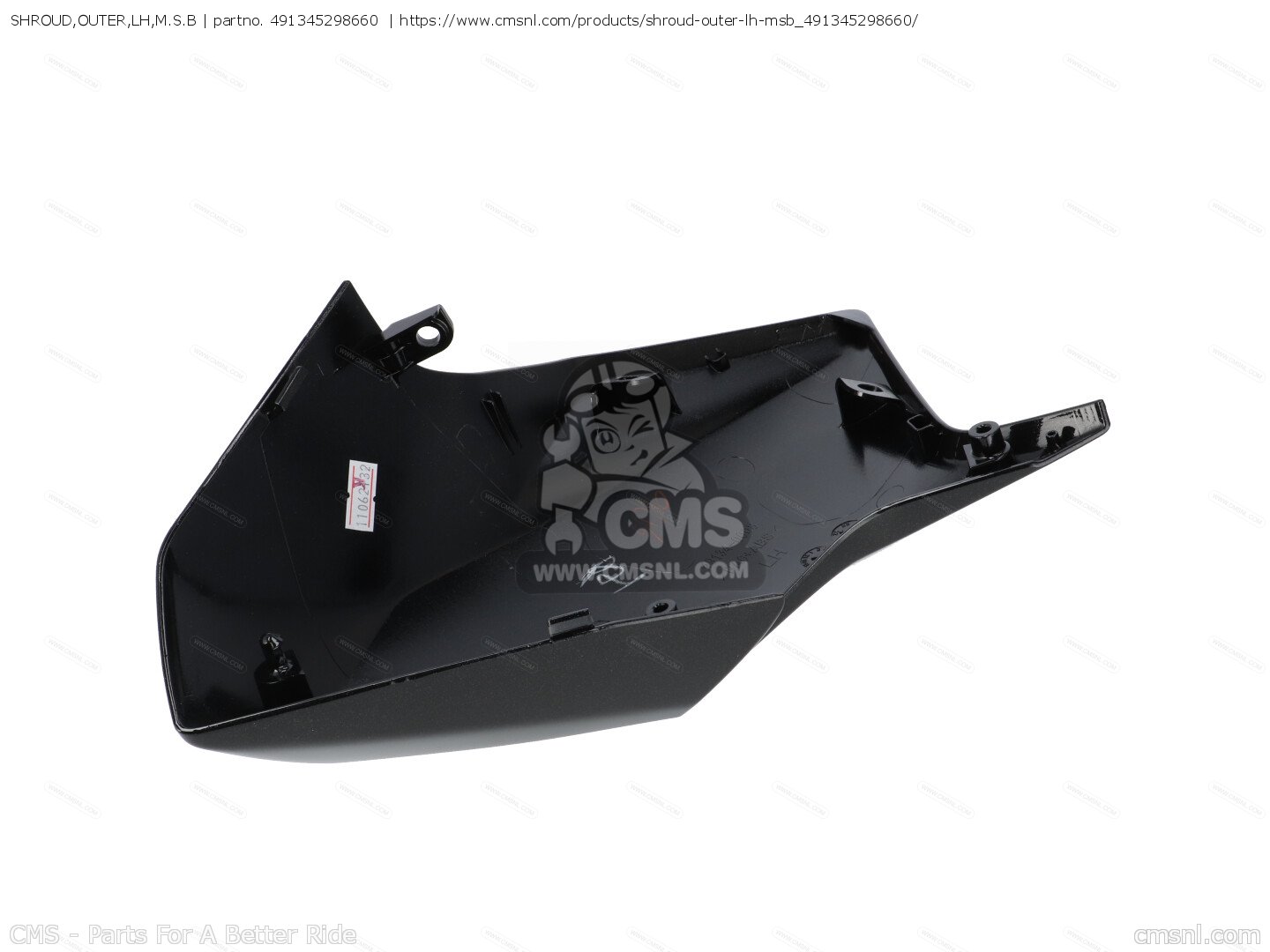491345298660: Shroud,outer,lh,m.s.b Kawasaki - buy the 49134-5298-660 ...