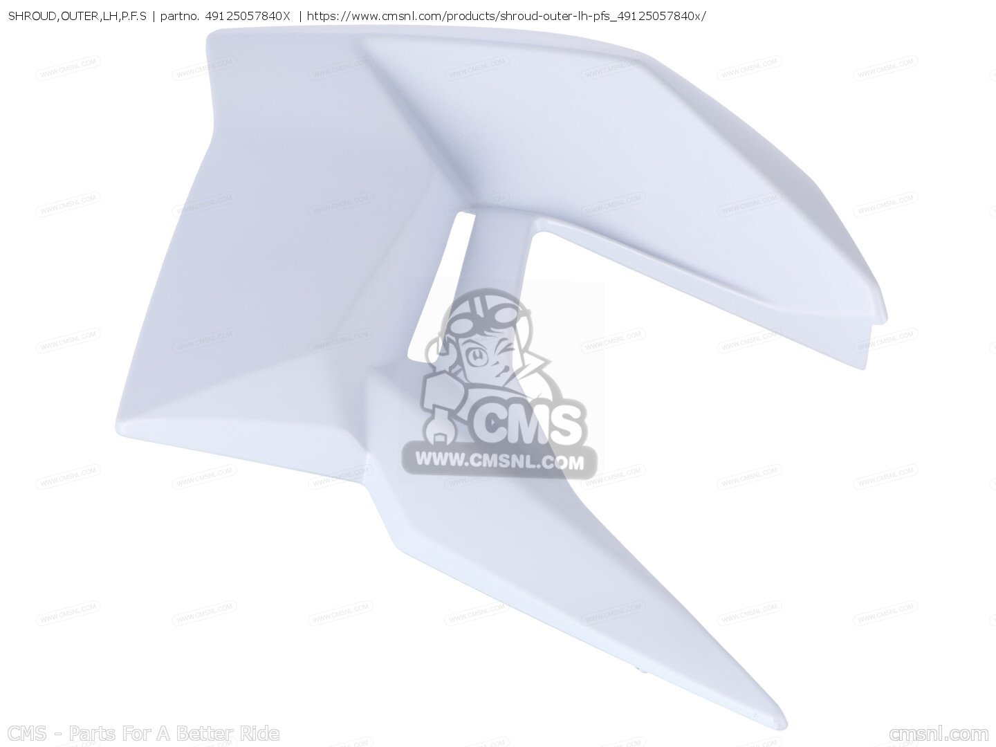 49125057840X: SHROUD,OUTER,LH,P.F.S Kawasaki - buy the 49125-0578-40X ...