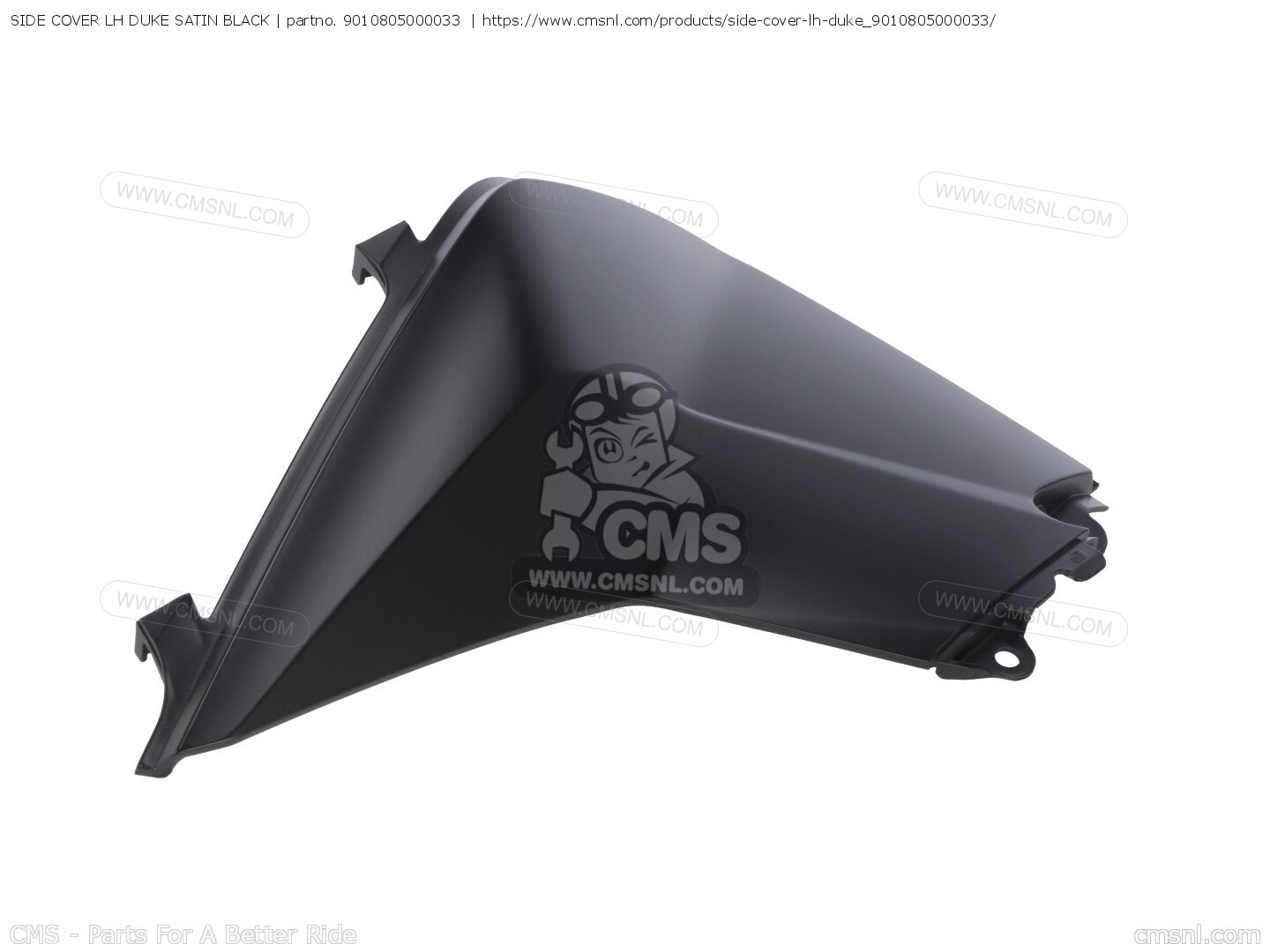 9010805000033: SIDE COVER LH DUKE SATIN BLACK KTM - buy the ...