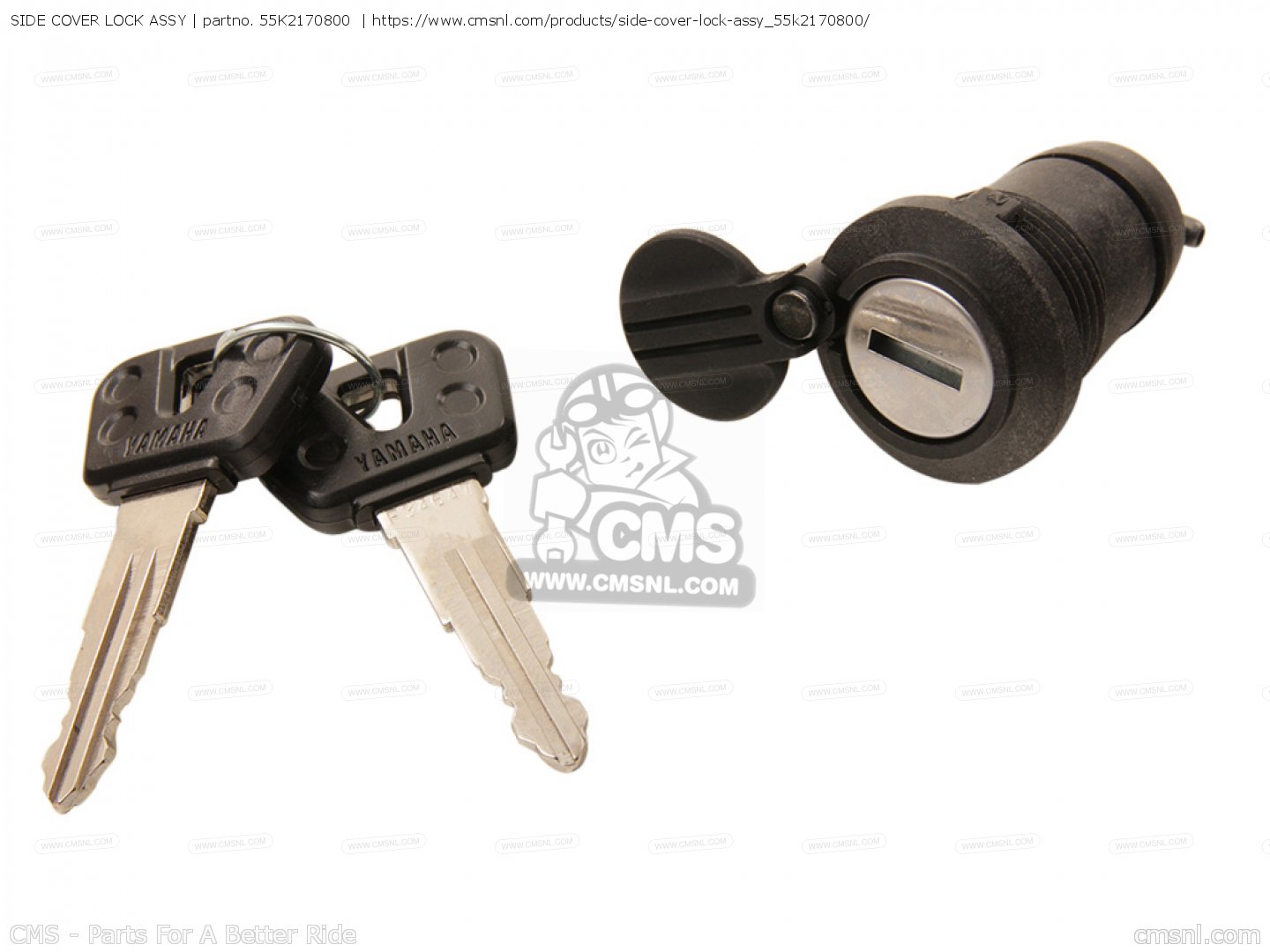 55K2170800: SIDE COVER LOCK ASSY Yamaha - buy the 55K-21708-00-00 at CMSNL