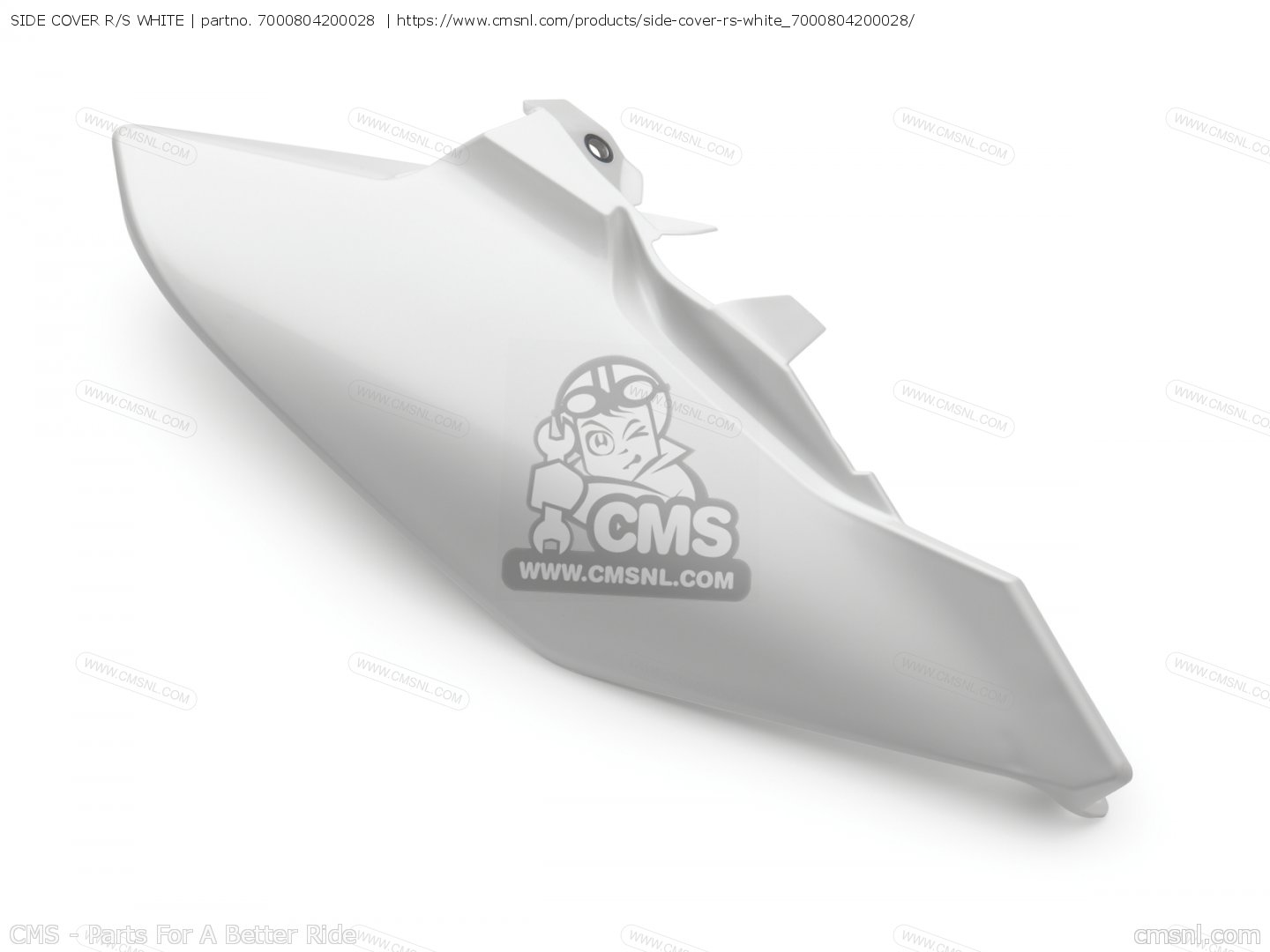 7000804200028: SIDE COVER R/S WHITE KTM - buy the 7000804200028 at CMSNL