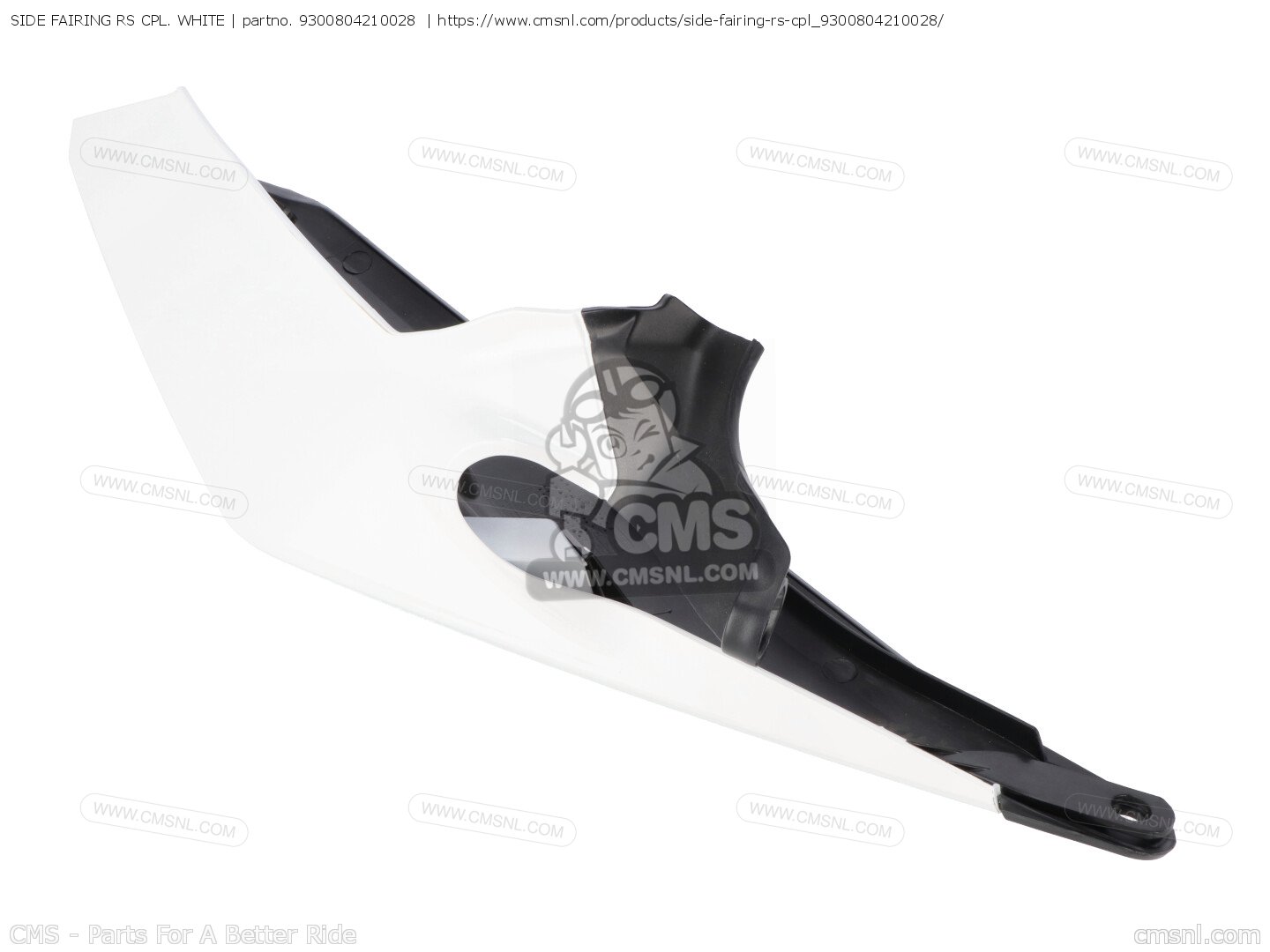 SIDE FAIRING RS CPL. WHITE for KTM - order at CMSNL