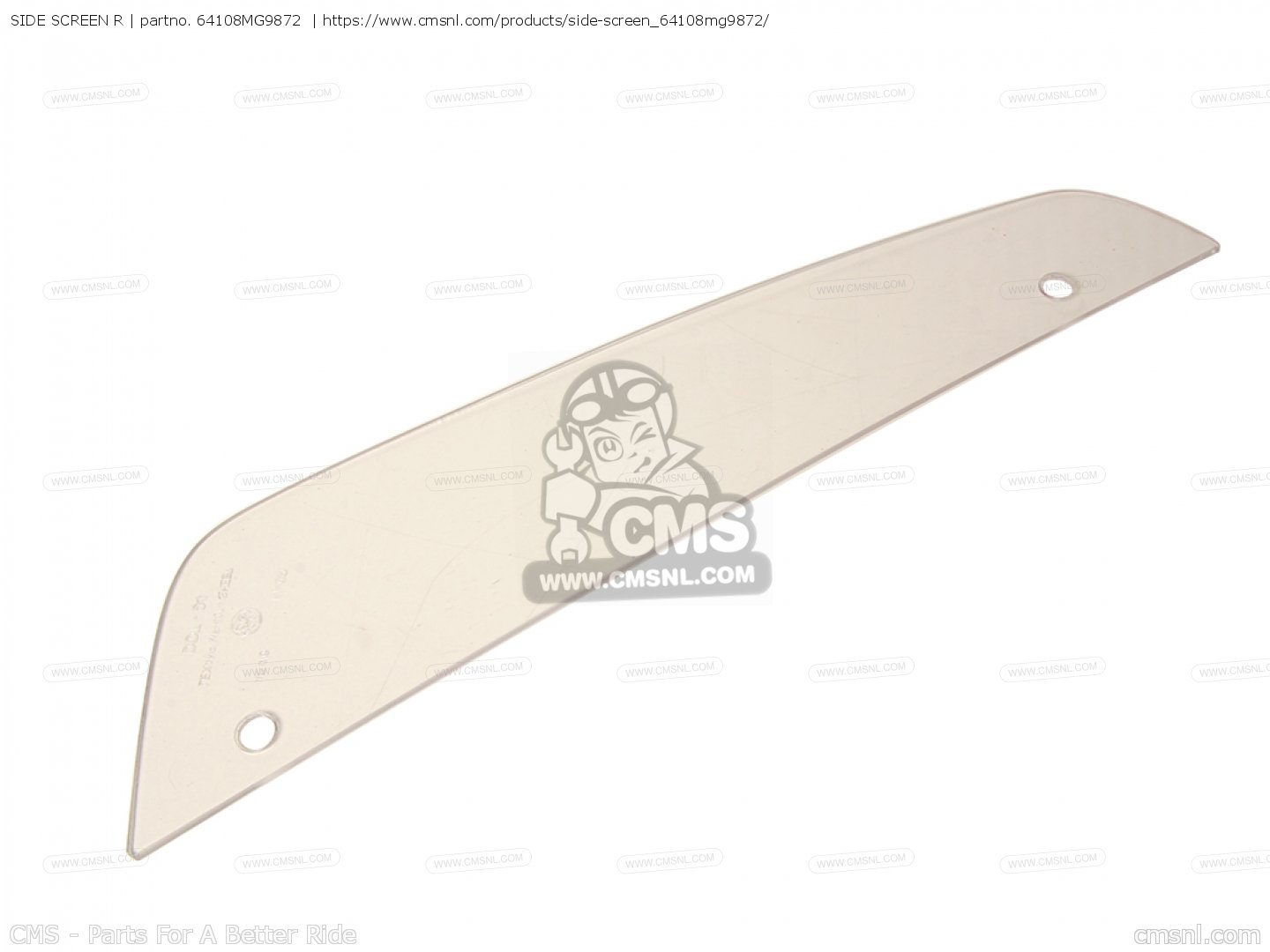 64108MG9872: Side Screen R Honda - buy the 64108-MG9-872 at CMSNL