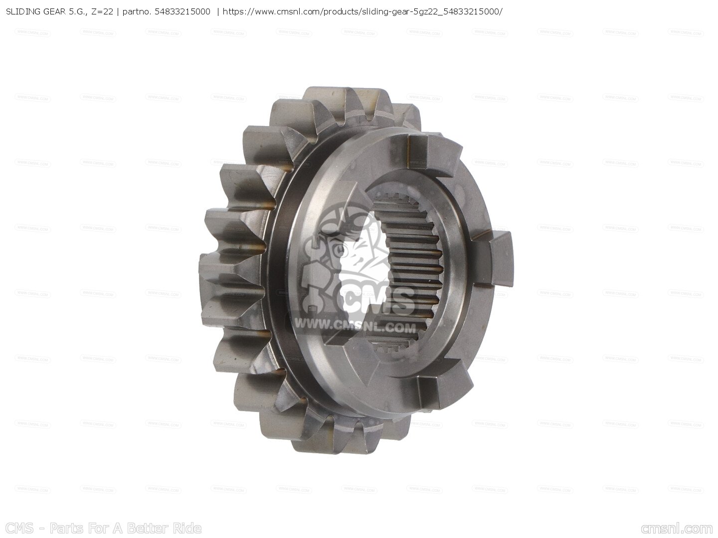 54833215000: SLIDING GEAR 5.G., Z=22 KTM - buy the 54833215000 at CMSNL