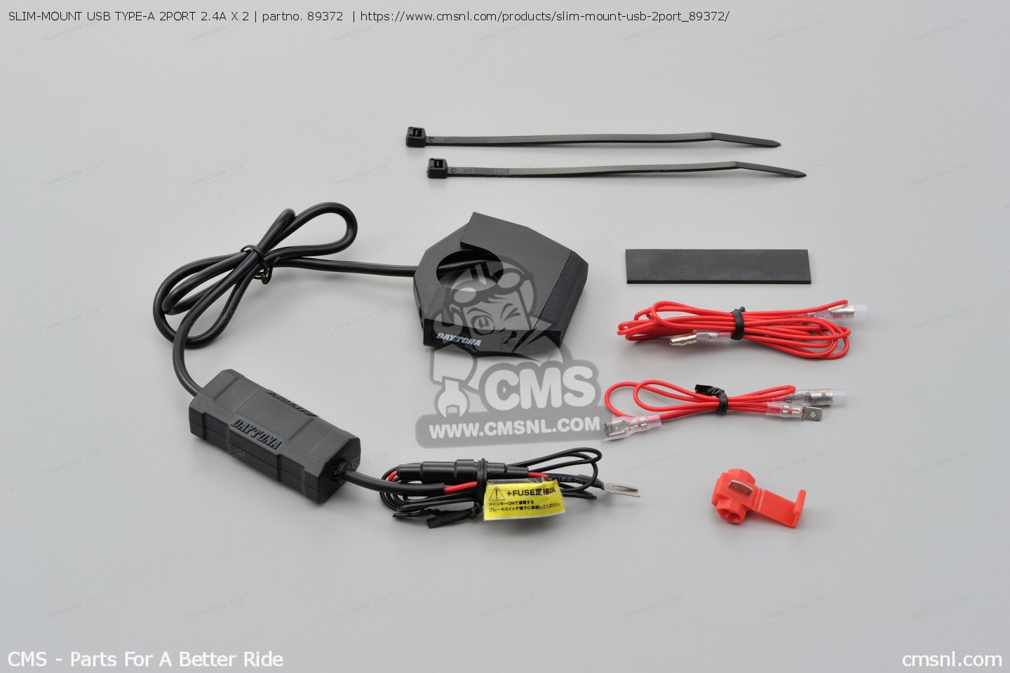 89372: Slim-mount Usb Type-a 2port 2.4a X 2 Daytona - buy the 89372 at ...