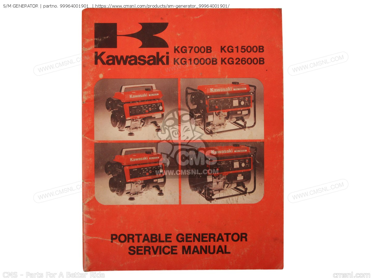 99964001901: S/m Generator Kawasaki - buy the 99964-0019-01 at CMSNL