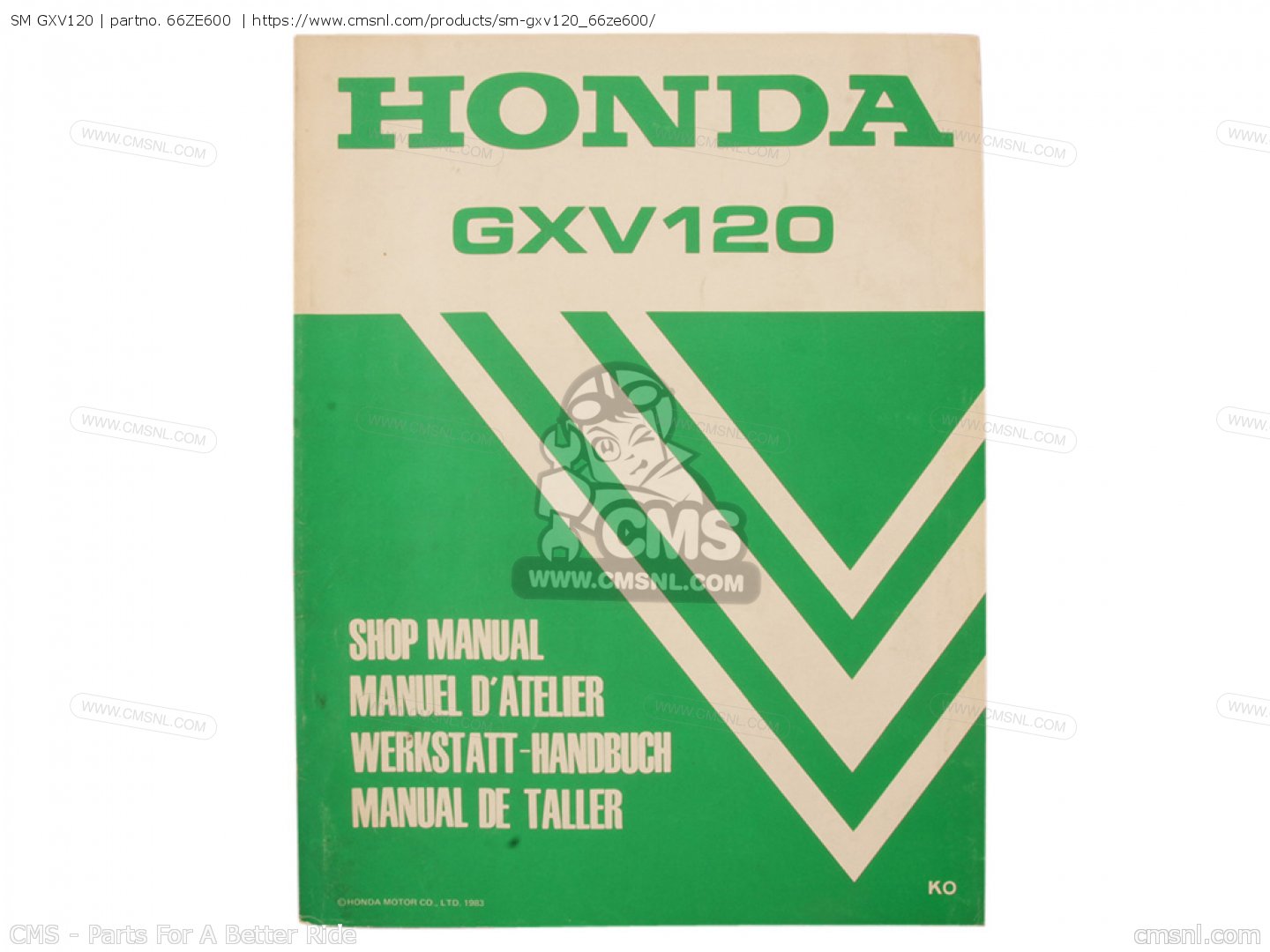 66ZE600: SM GXV120 Honda - buy the 66ZE600 at CMSNL