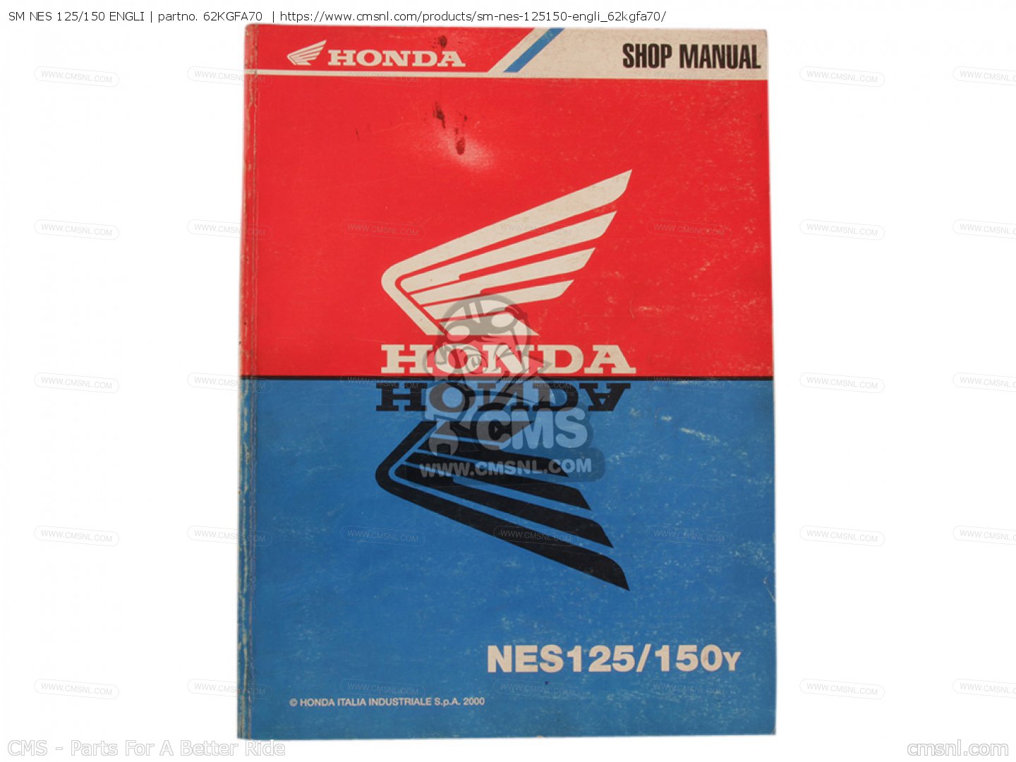 62KGFA70: Sm Nes 125/150 Engli Honda - buy the 62KGFA70 at CMSNL
