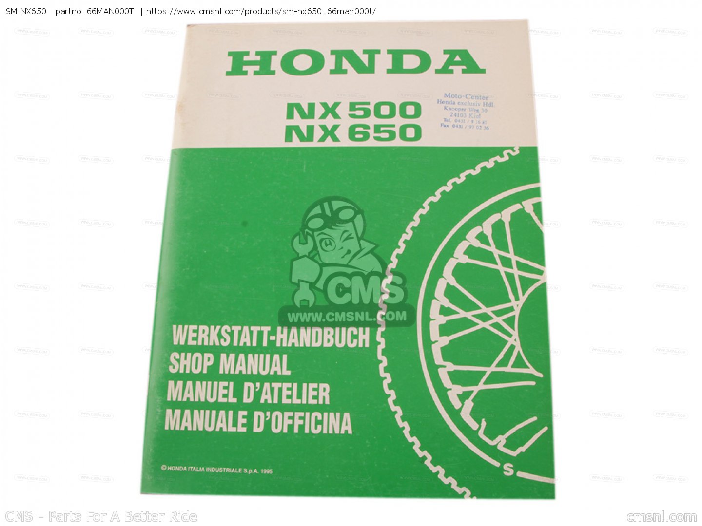 66MAN000T: Sm Nx650 Honda - buy the 66MAN000T at CMSNL