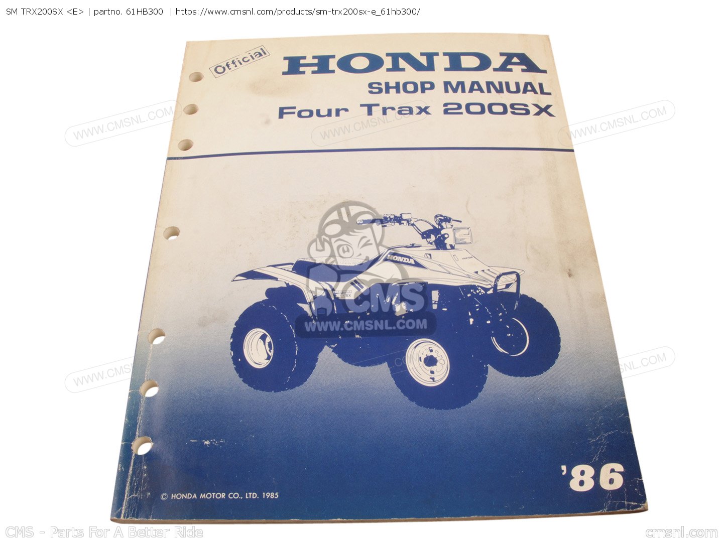 61HB300: Sm Trx200sx E Honda - buy the 61HB300 at CMSNL