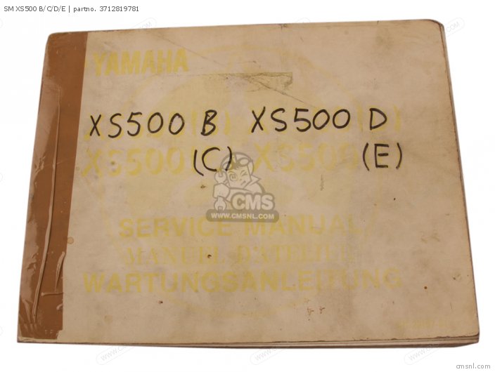 3712819781: Sm Xs500 B/c/d/e Yamaha - buy the 371-28197-81 at CMSNL
