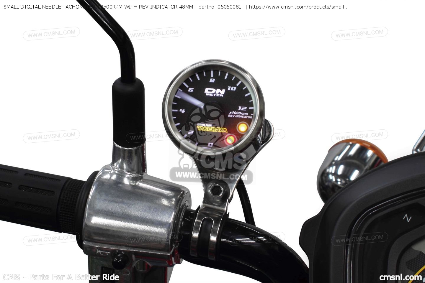 05050081: SMALL DIGITAL NEEDLE TACHOMETER 12500RPM WITH REV INDICATOR ...