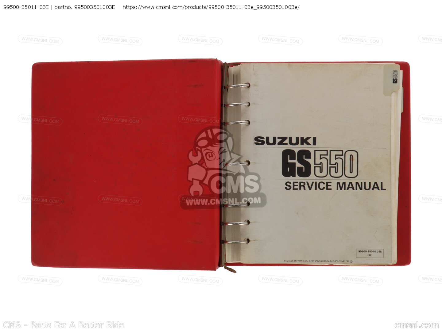 995003501003E: S.m.gs550 1983-86 Suzuki - buy the 99500-35010-03E at CMSNL