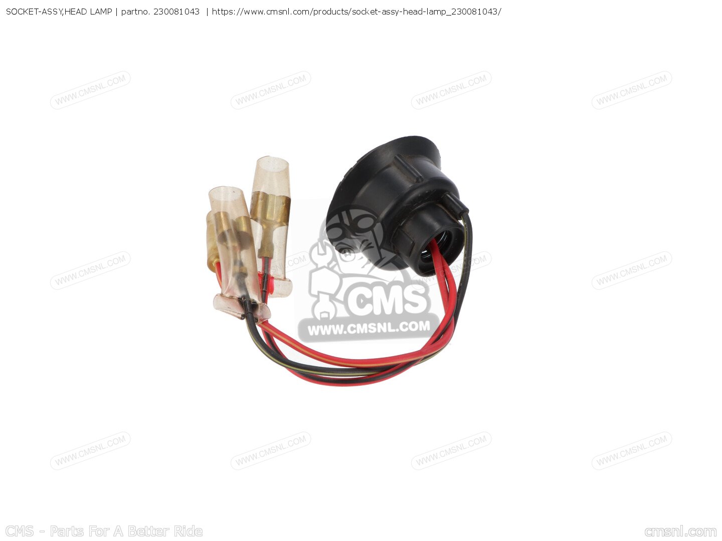 230081043: Socket-assy,head Lamp Kawasaki - buy the 23008-1043 at CMSNL