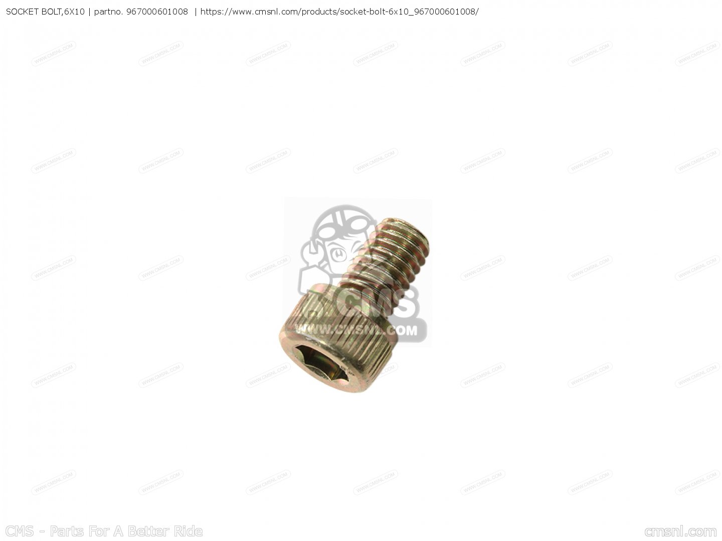 967000601008: SOCKET BOLT,6X10 Honda - buy the 96700-0601008 at CMSNL