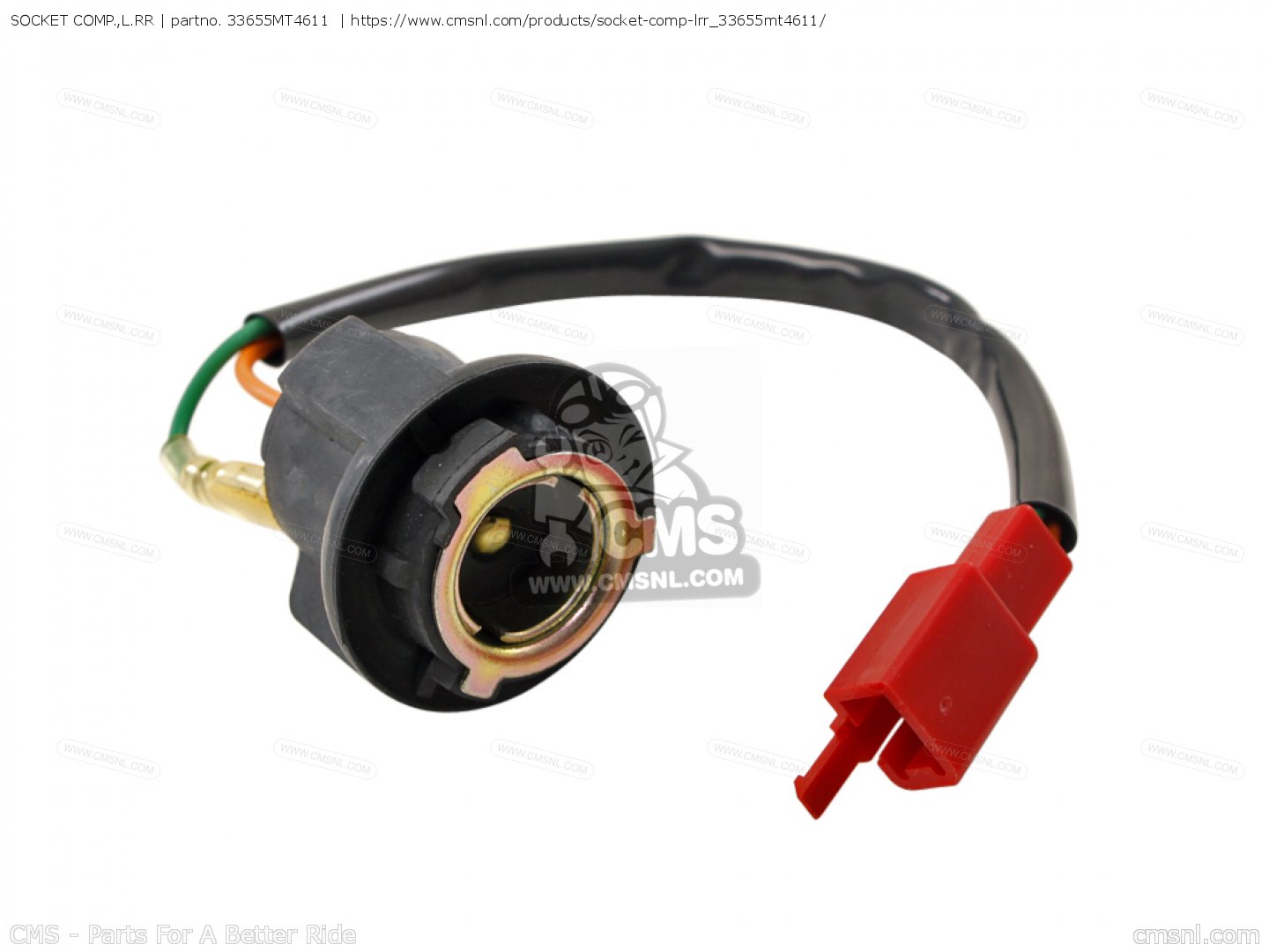 33655MT4611: SOCKET COMP.,L.RR Honda - buy the 33655-MT4-611 at CMSNL