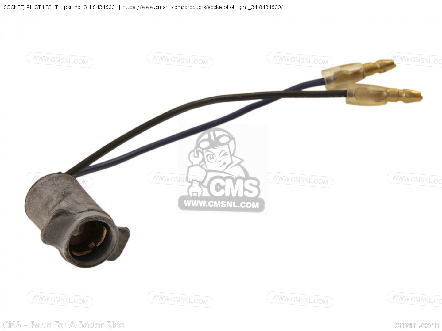 34L8434600: SOCKET, PILOT LIGHT Yamaha - buy the 34L-84346-00-00 at CMSNL