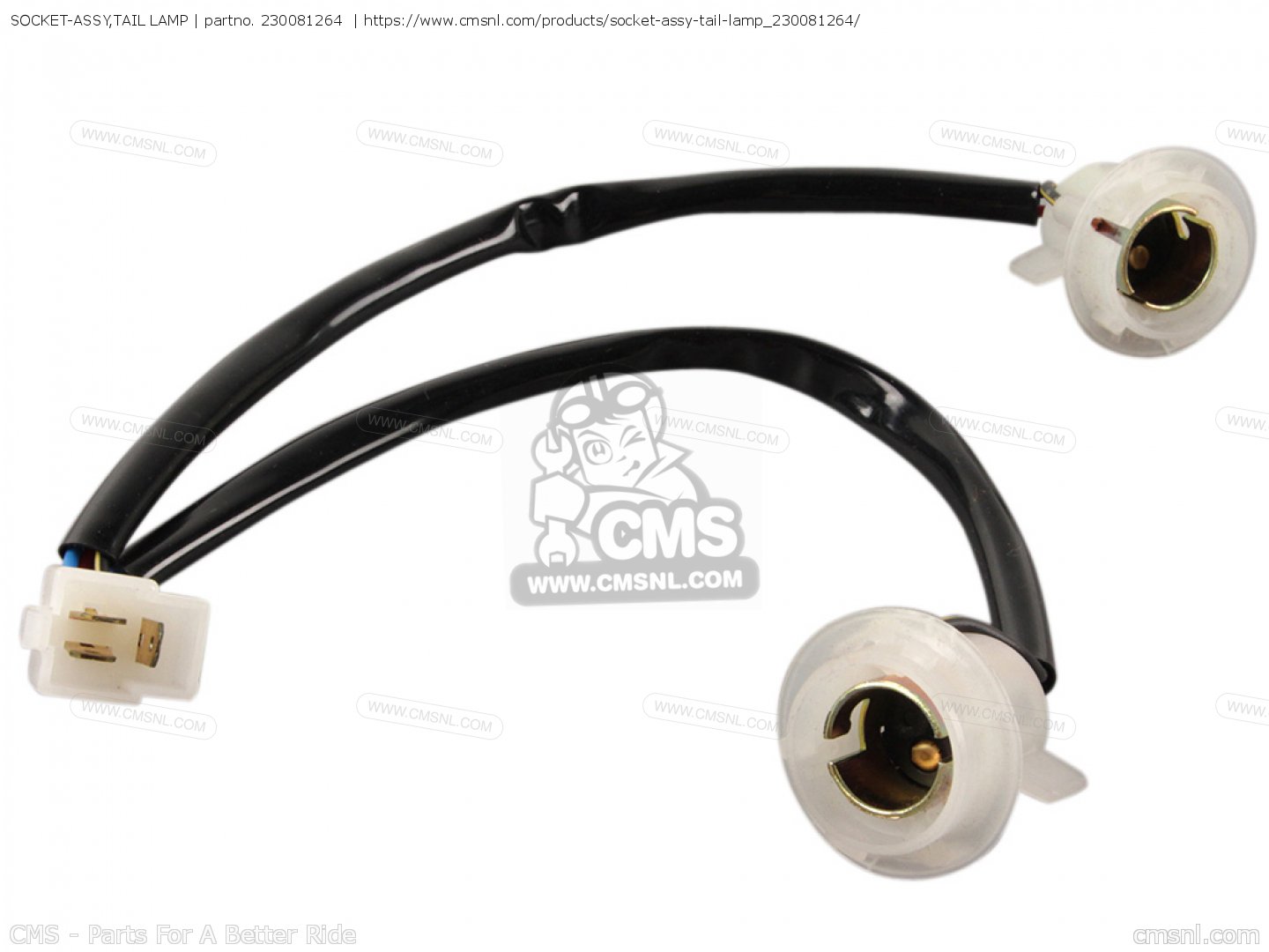 230081264: SOCKET-ASSY,TAIL LAMP Kawasaki - buy the 23008-1264 at CMSNL