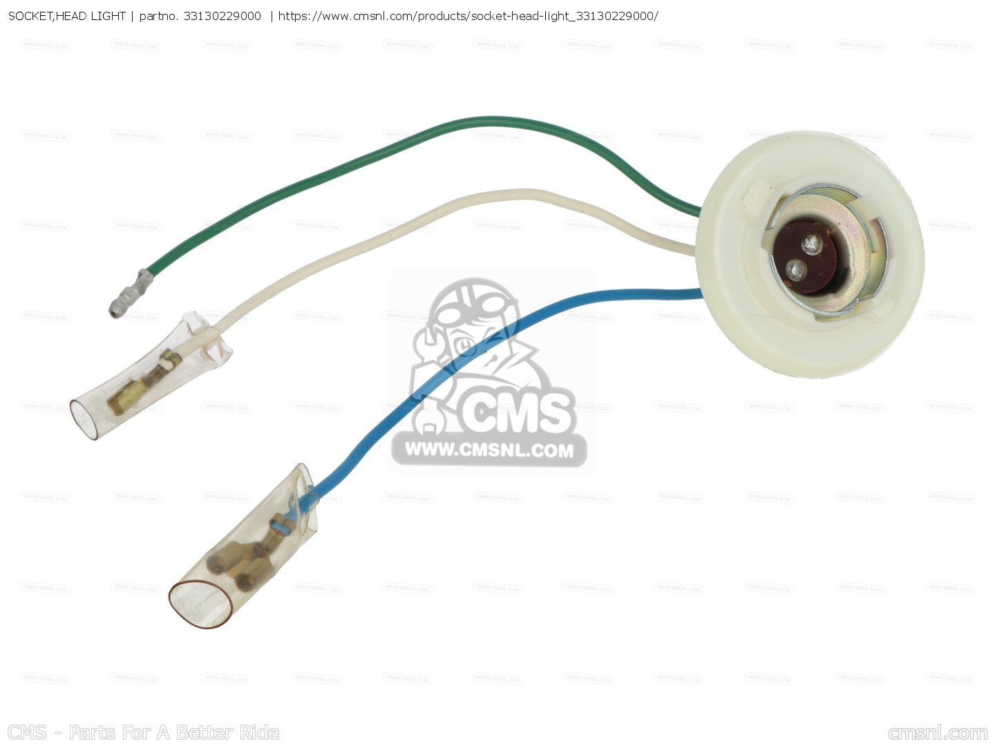 33130229000: SOCKET,HEAD LIGHT Honda - buy the 33130-229-000 at CMSNL
