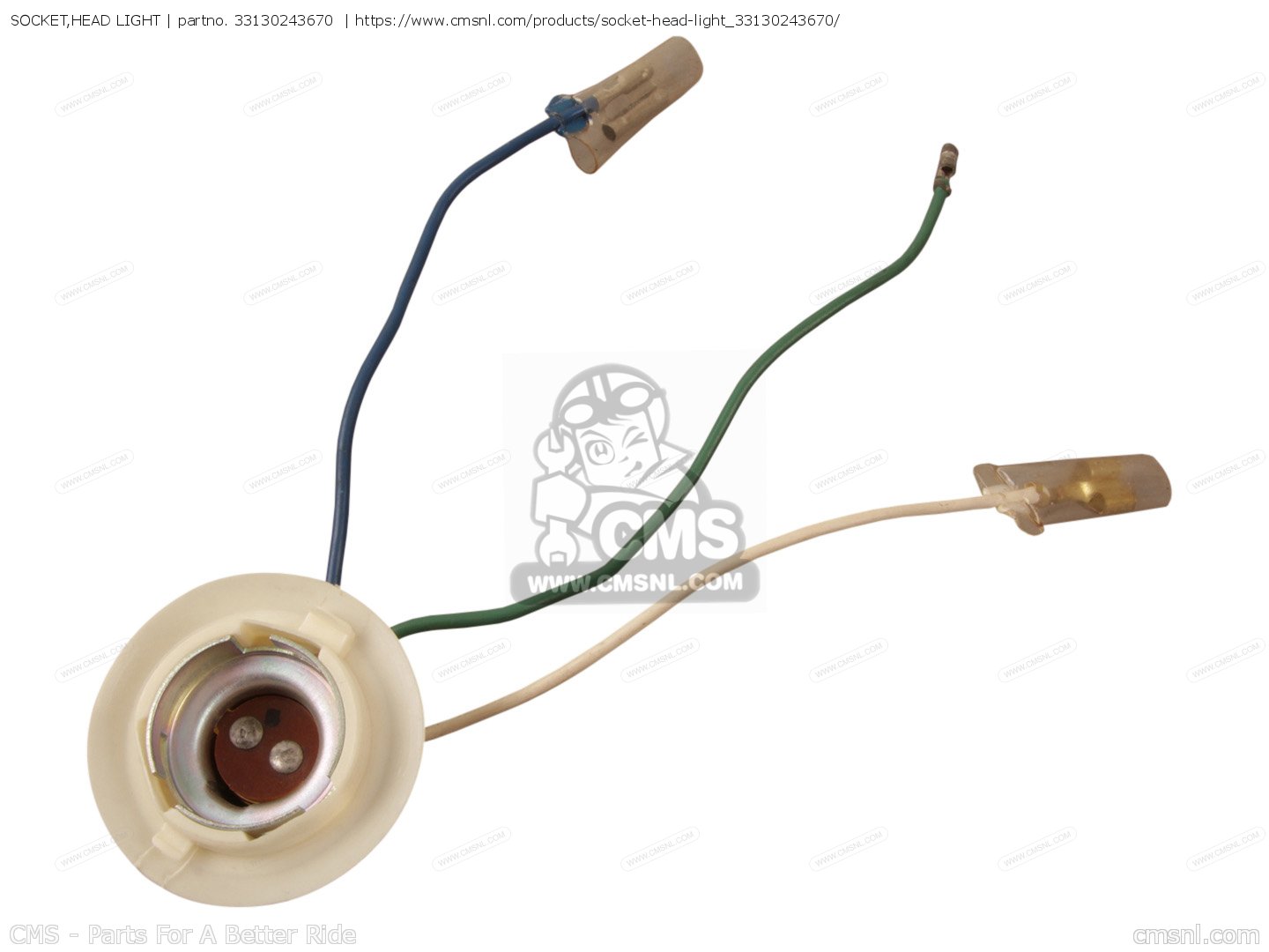 33130243670: SOCKET,HEAD LIGHT Honda - buy the 33130-243-670 at CMSNL