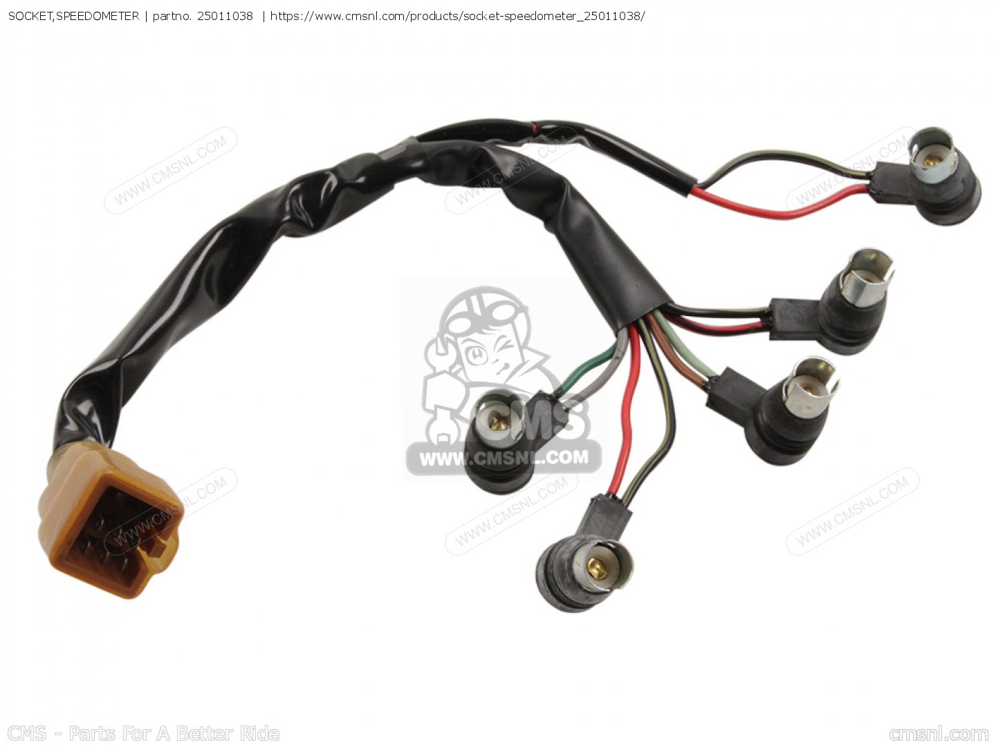 25011038: SOCKET,SPEEDOMETER Kawasaki - buy the 25011-038 at CMSNL