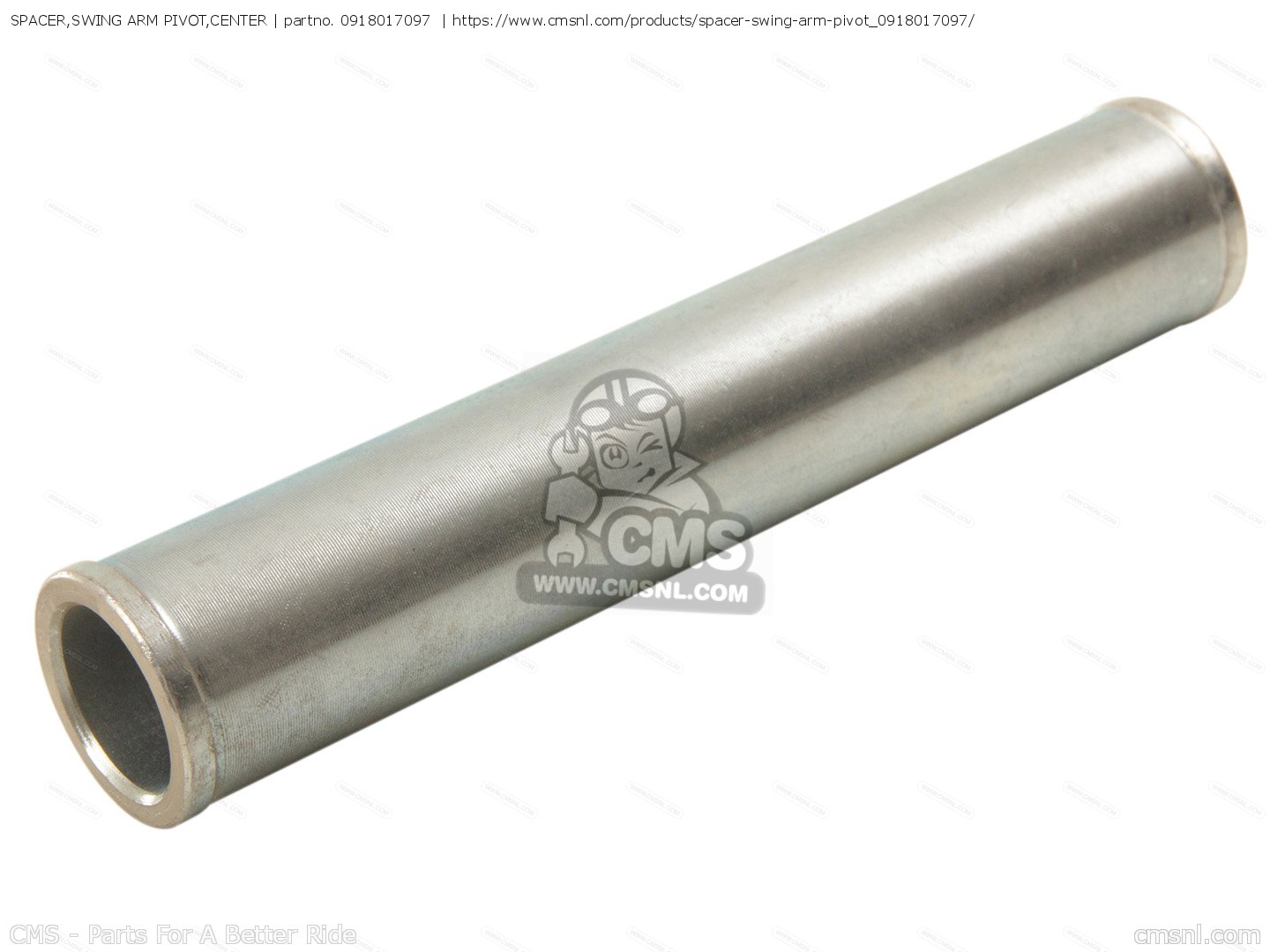 0918017097: SPACER,SWING ARM PIVOT,CENTER Suzuki - buy the 09180-17097 ...